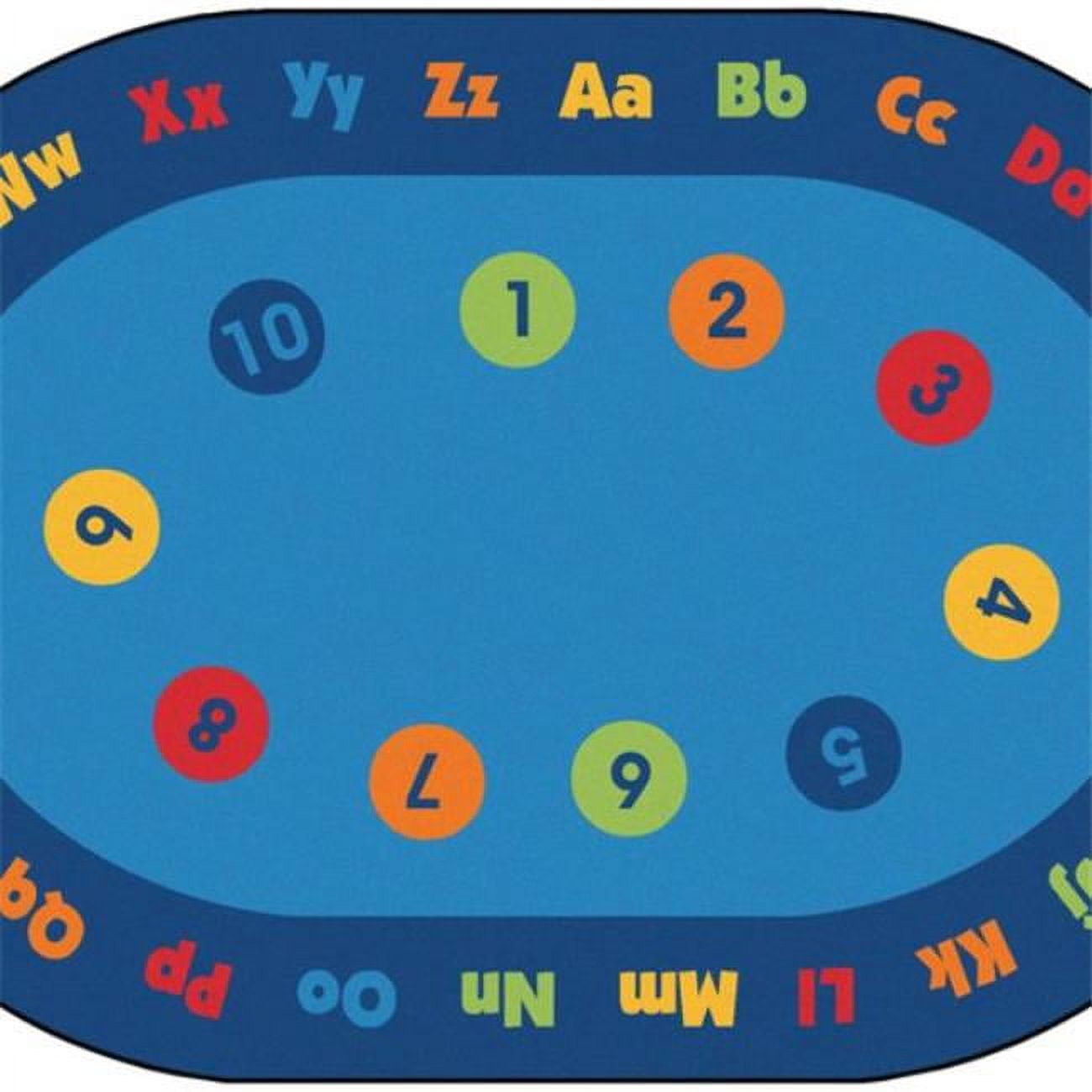 Carpets for Kids 7'6''x12' Oval Classroom Seating Rug, Educational ...