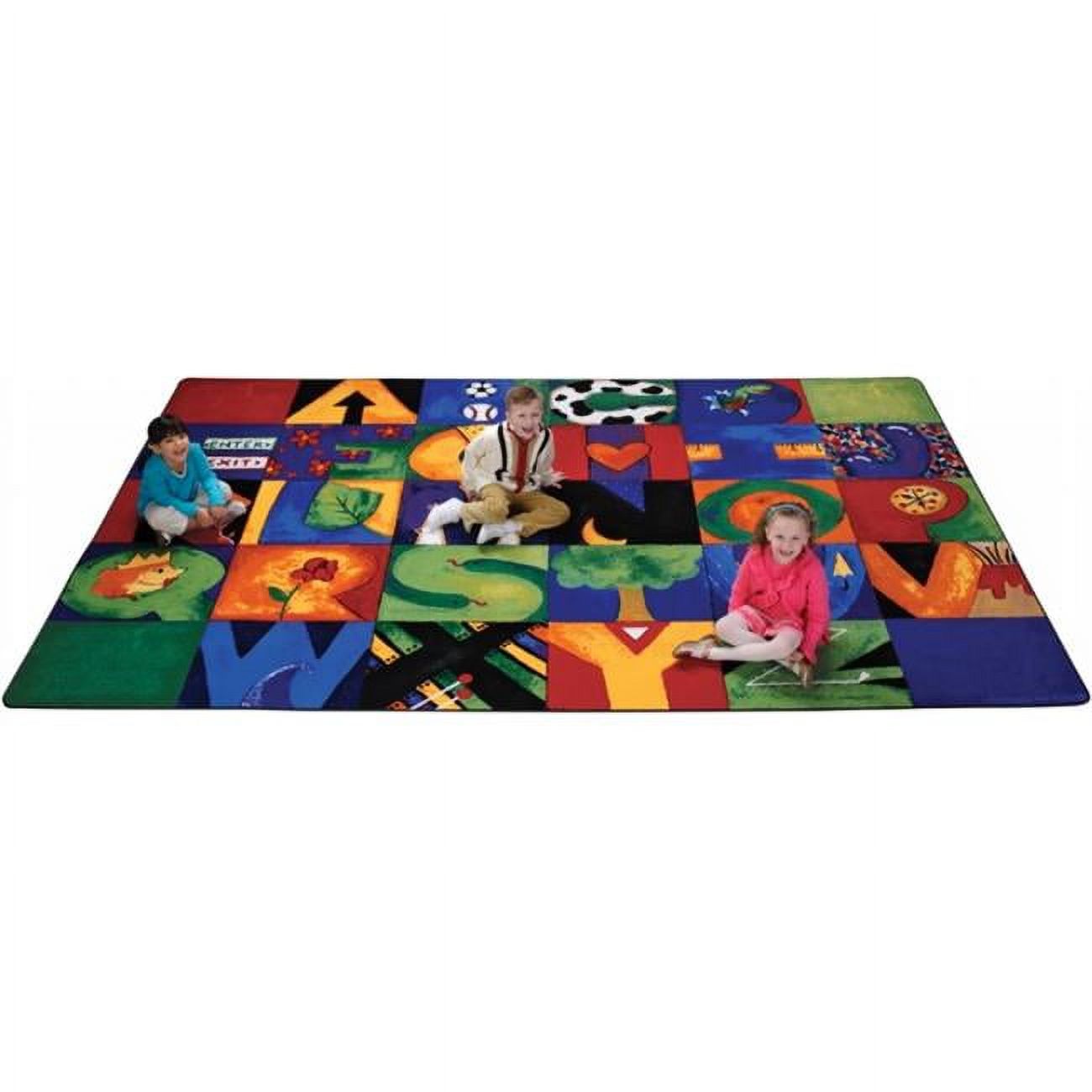 Carpets for Kids 9734 Printed Hide n'Seek ABC Kids Rug Rug Size: 8'4" x ...
