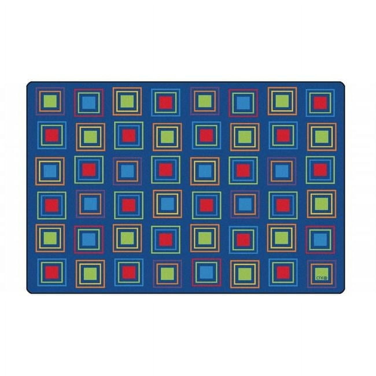 Carpets for Kids Primary Squares Seating Rug - Multi-Color - 6 x 9 ft ...