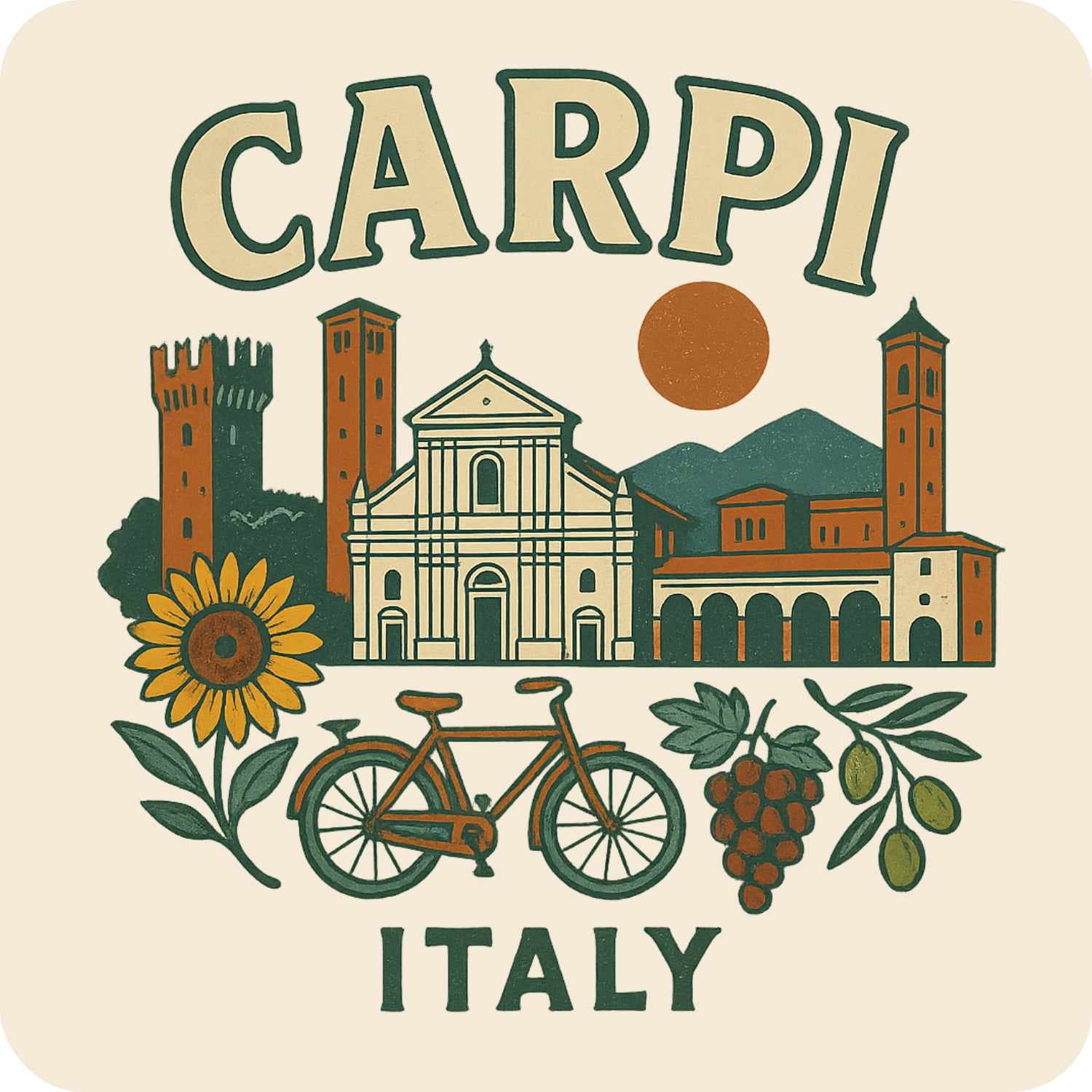Carpi Italy Keepsakes Souvenir Vinyl Sticker – Destination Travel ...