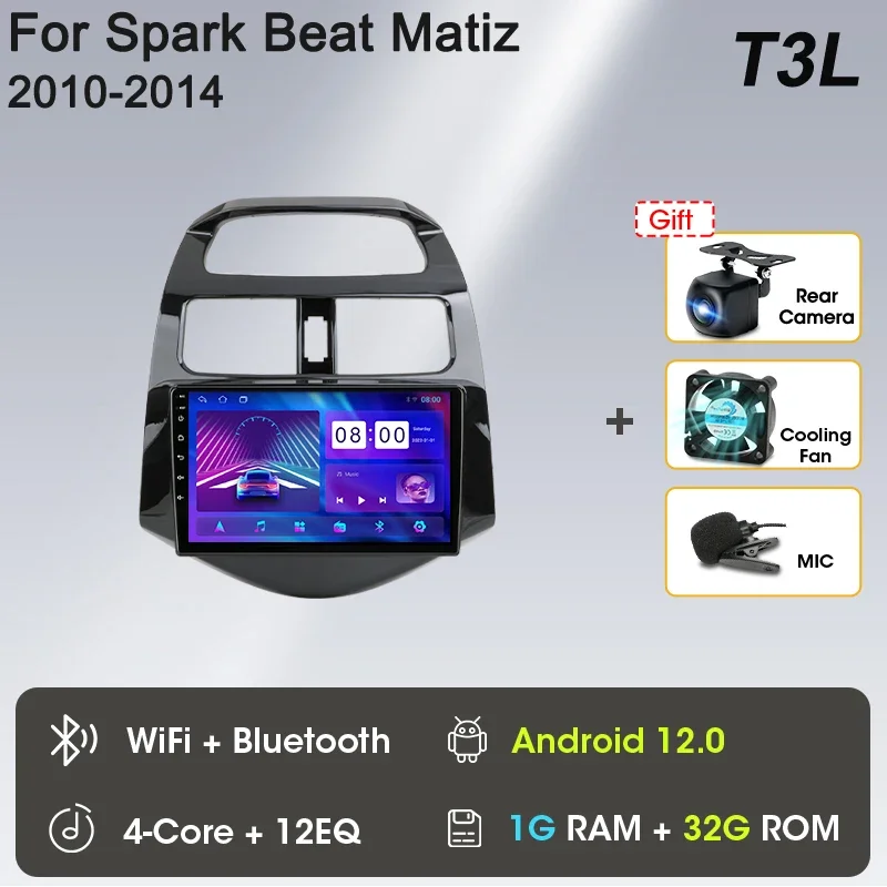 Carplay 2 Din Android Car Radio for Chevrolet Spark Beat Matiz Creative ...