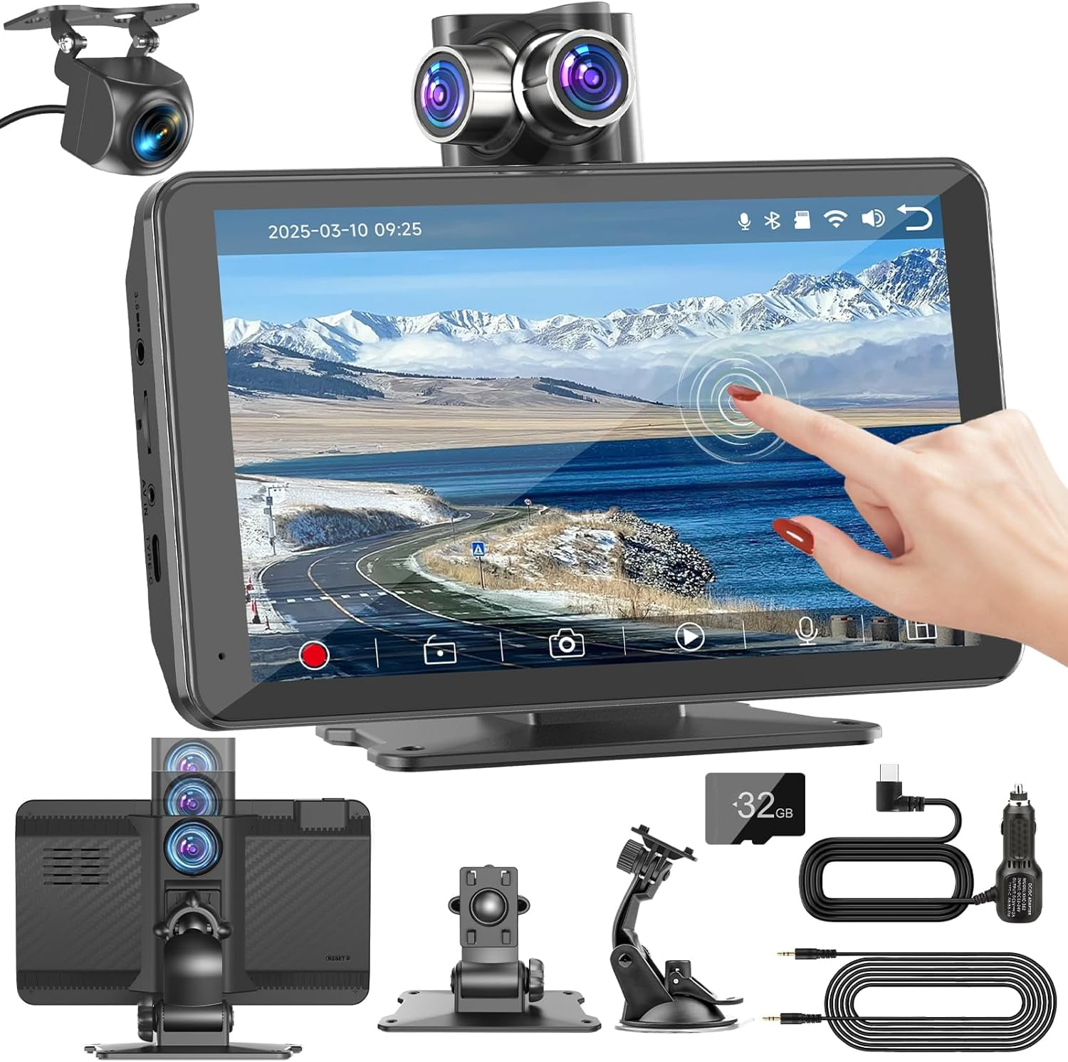 Carplay Screen for Car, 7" Portable Wireless Car Stereo for Apple ...