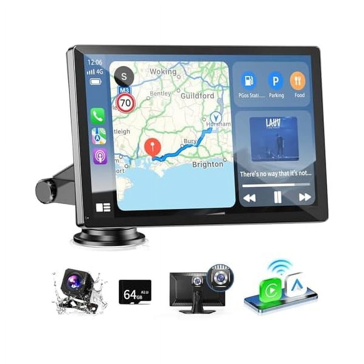Carplay Screen For Car, 9 Inch Android Auto Screen With 4K Dashcam ...