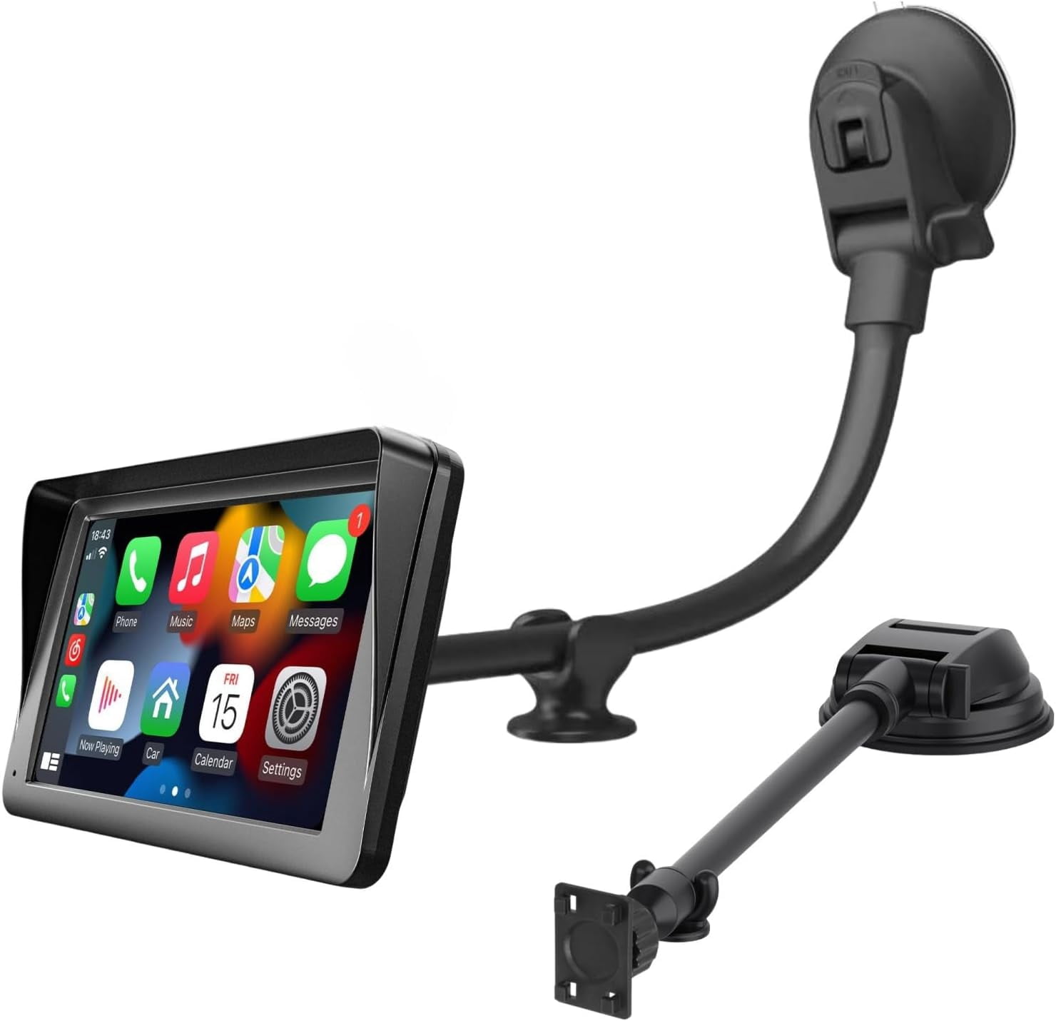Carplay Screen Mount with 11.8” Long Arm, 360° Adjustable Aluminum ...