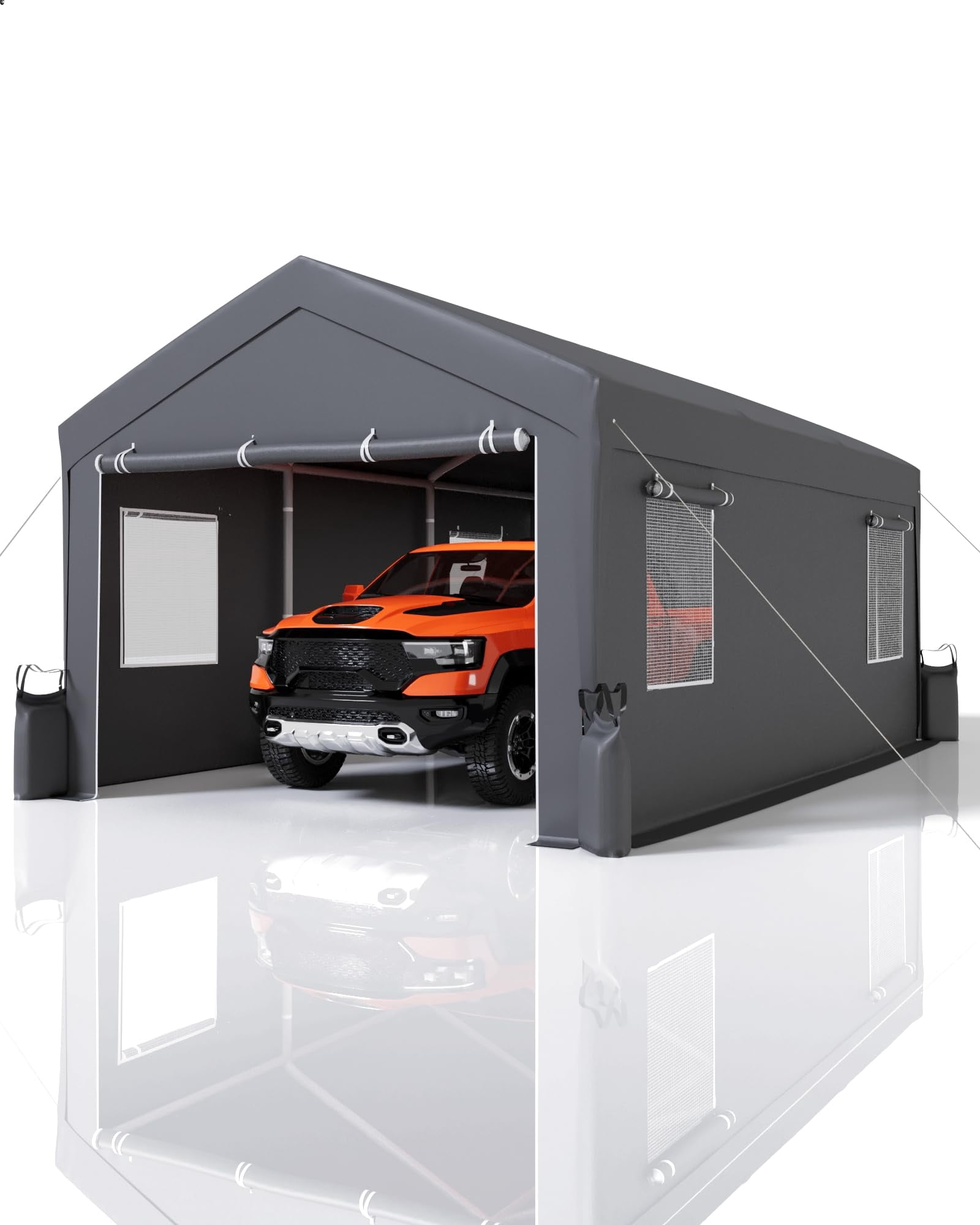 Carport 10'x20', Fully Upgraded Car Port, Heavy Duty Portable Garage ...