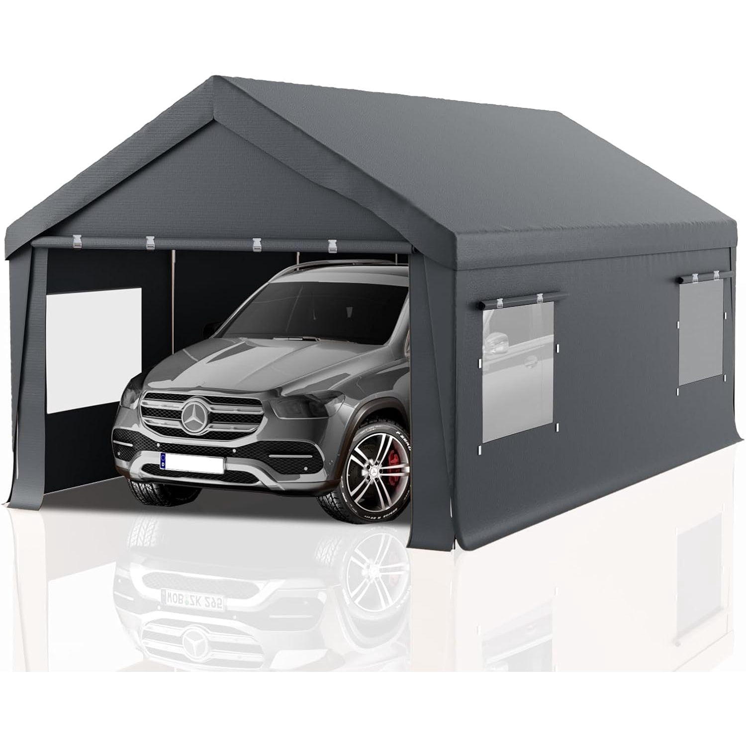 Carport 12x20 Heavy Duty Portable Garage,Carport Canopy with Roll-Up ...