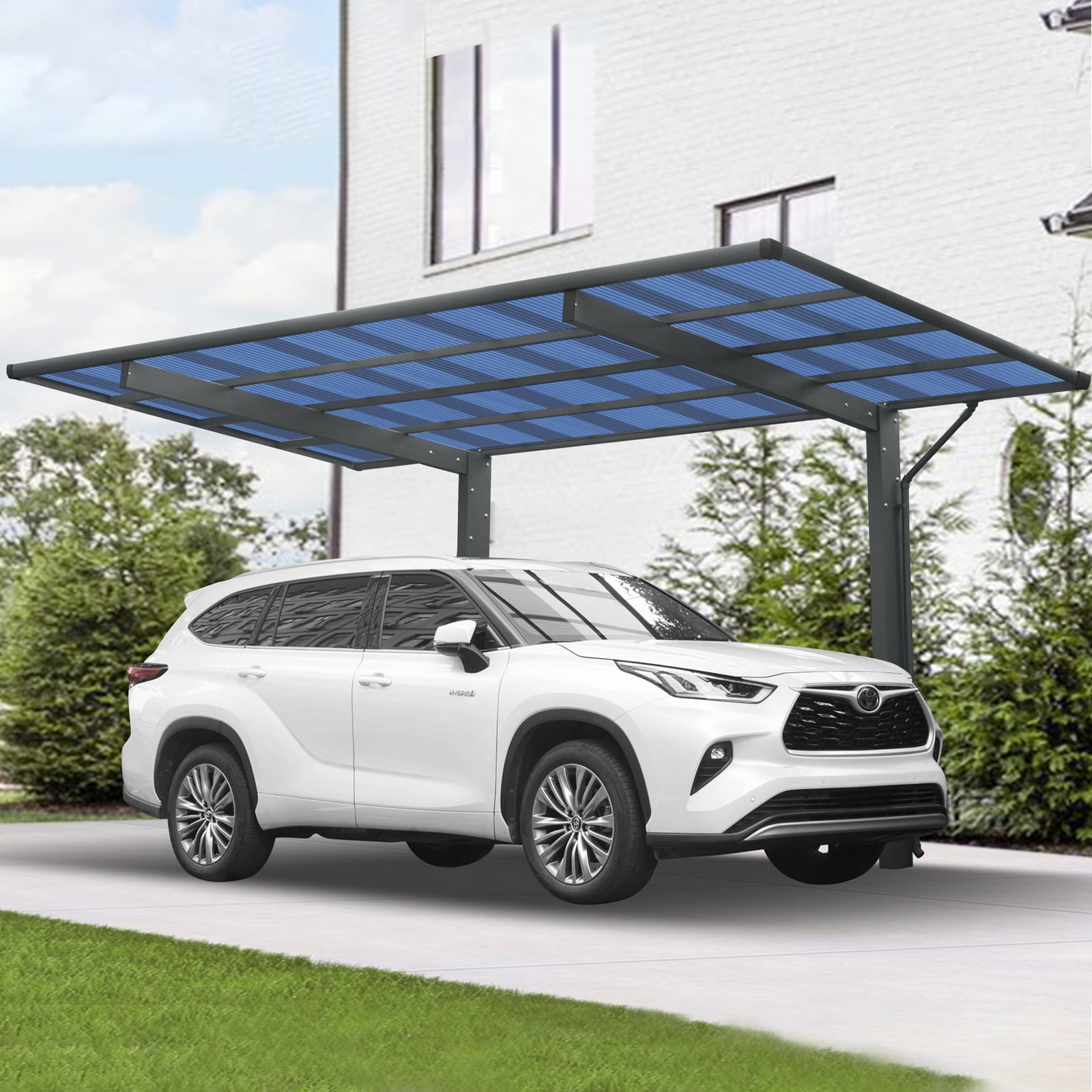 Carport 17X9 FT Heavy Duty Car Canopy Outdoor Metal Enhanced Portable ...
