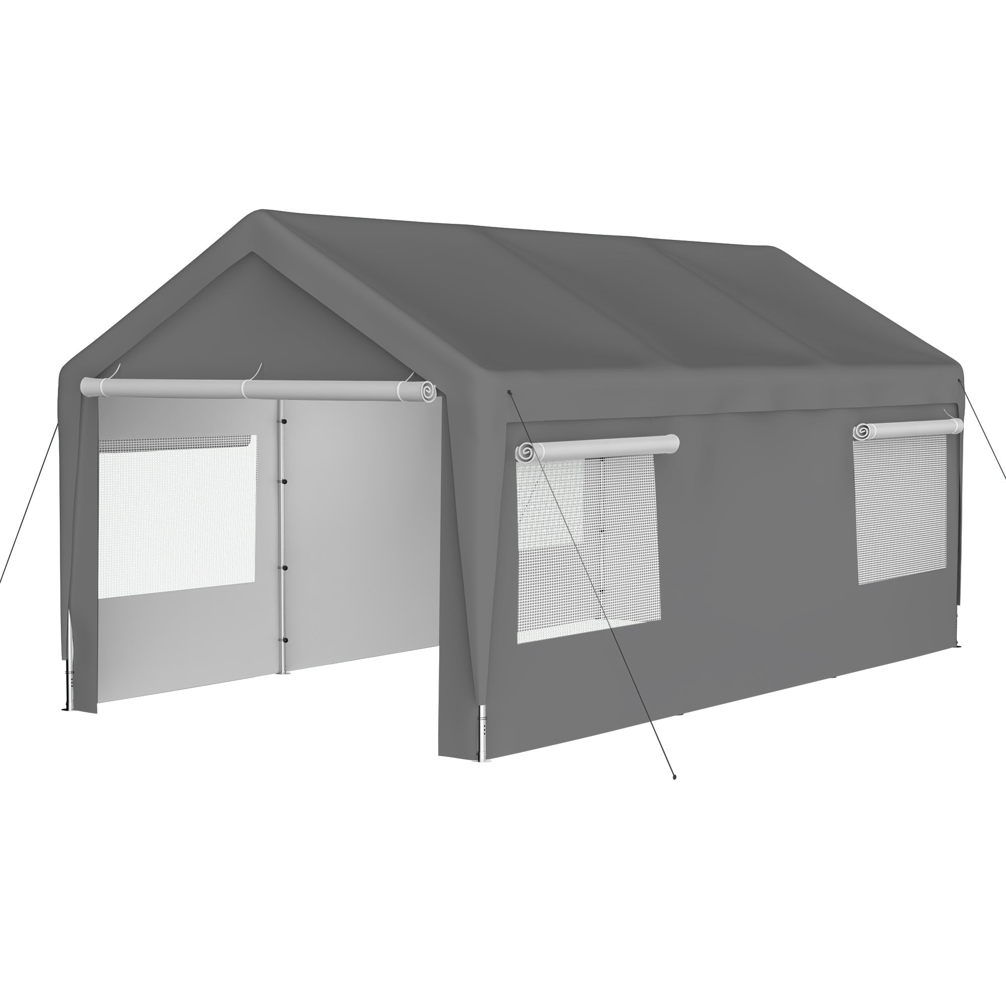 Carport Canopy 10' x 20' Heavy-duty Outdoor Car Tent with Removable ...
