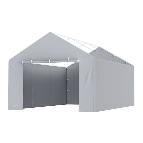 Carport Canopy Cover 12x20ft, Side Wall Replacement Tarp - Waterproof ...
