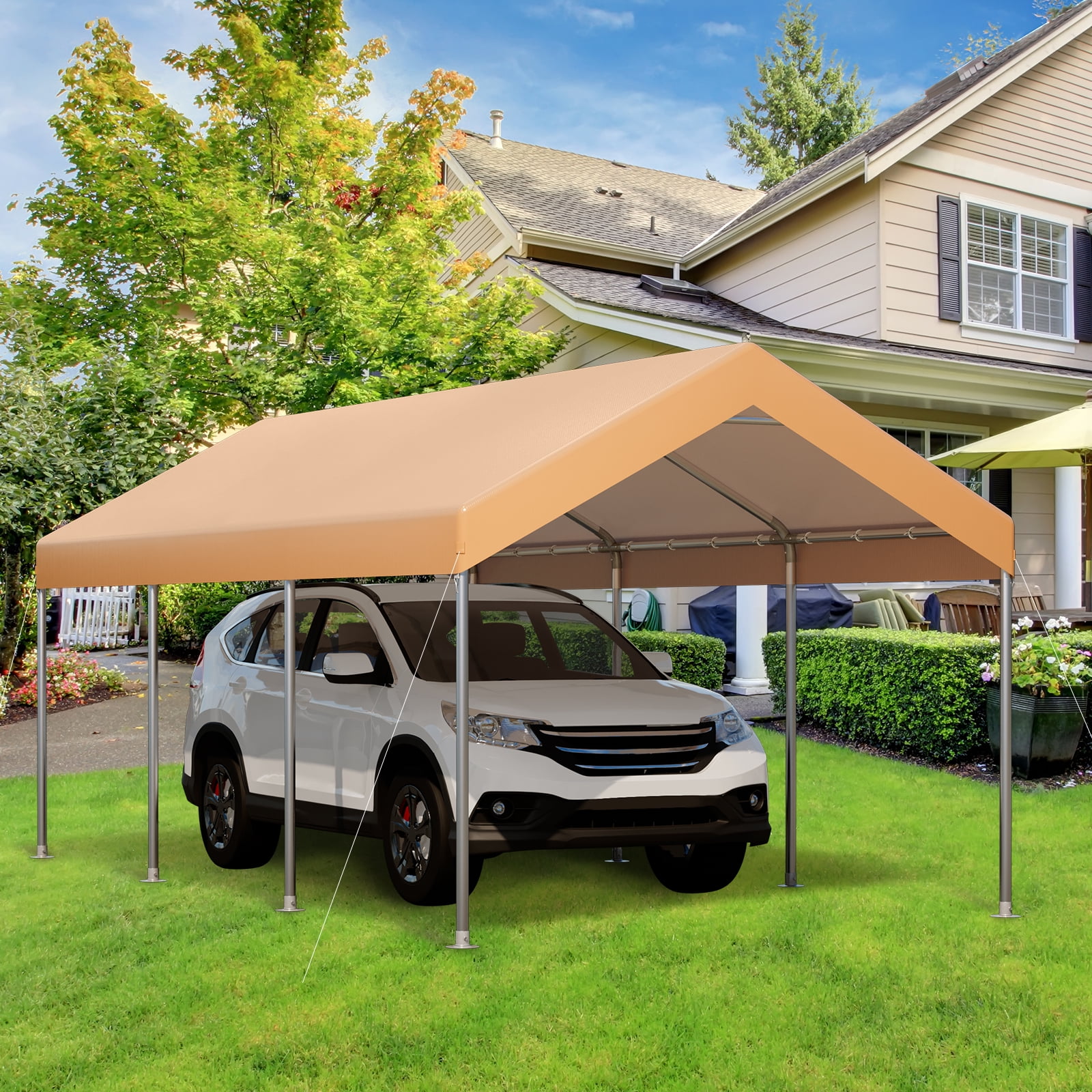 Carport, Car Canopy, Portable Garage, Easy to Assemble, Carport Canopy ...