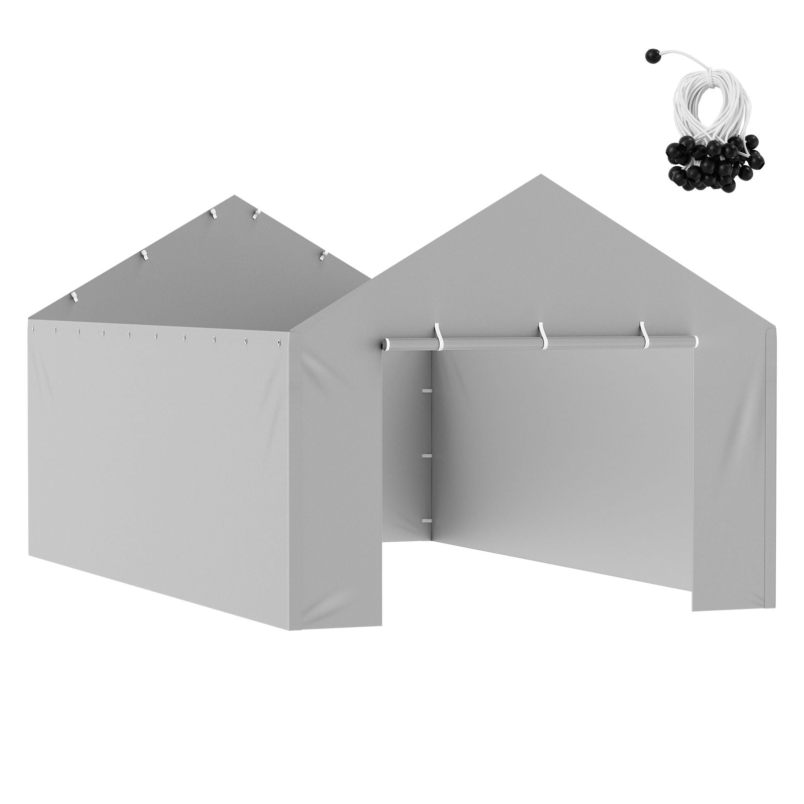 Carport Replacement Canopy Cover Side Wall 12 x 20 ft, Garage Tent ...