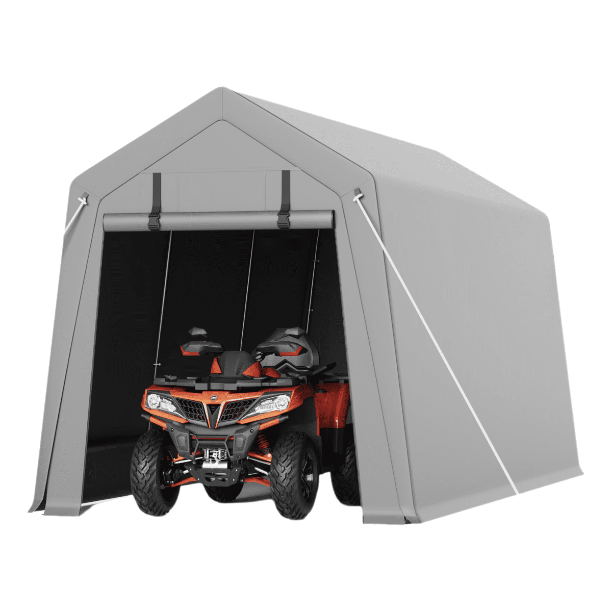Carport Storage Shed, Portable Garage with Roll-up Zipper Door, Heavy ...