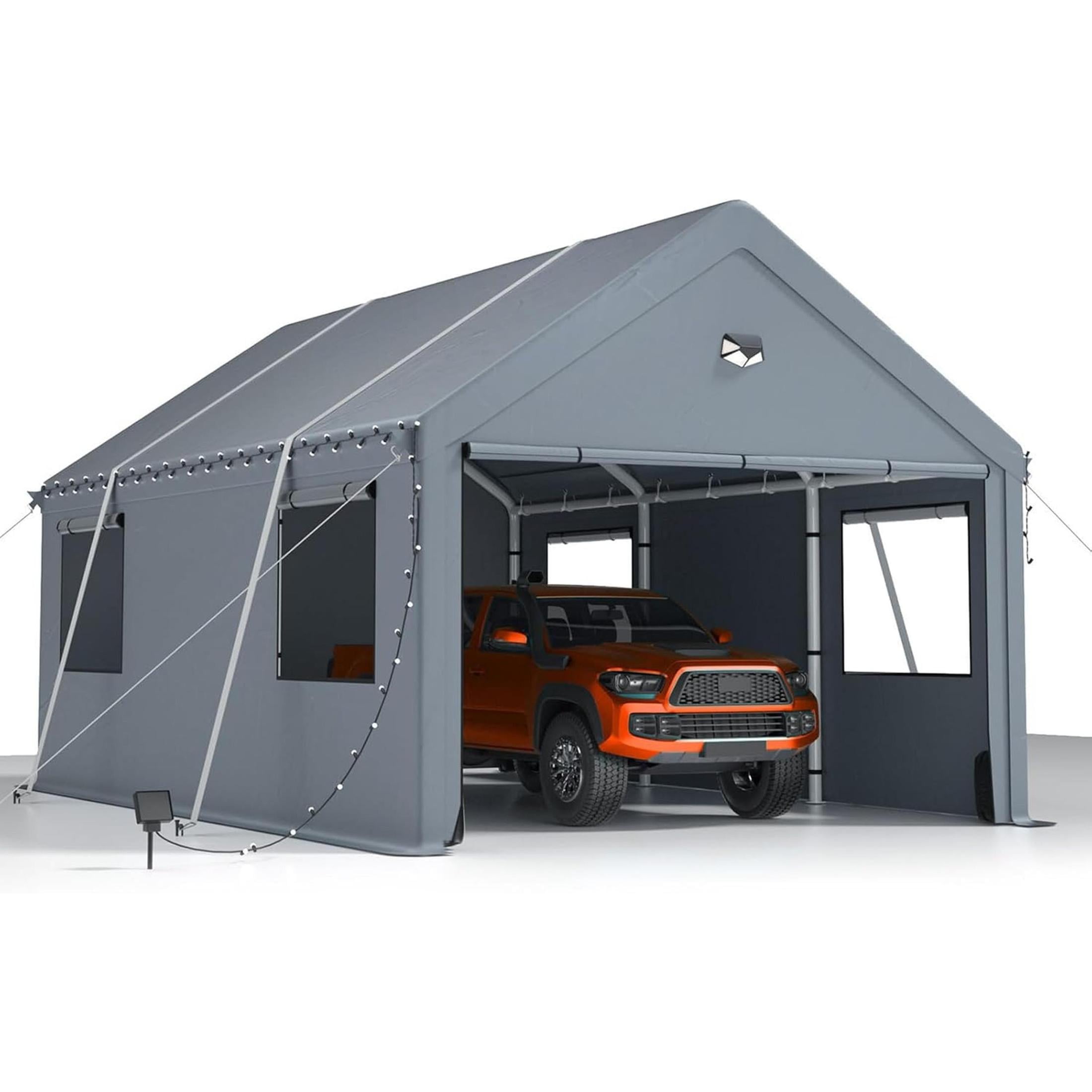 Carports 10X16 Heavy Duty，Car Ports with 180G Removable Side Walls ...