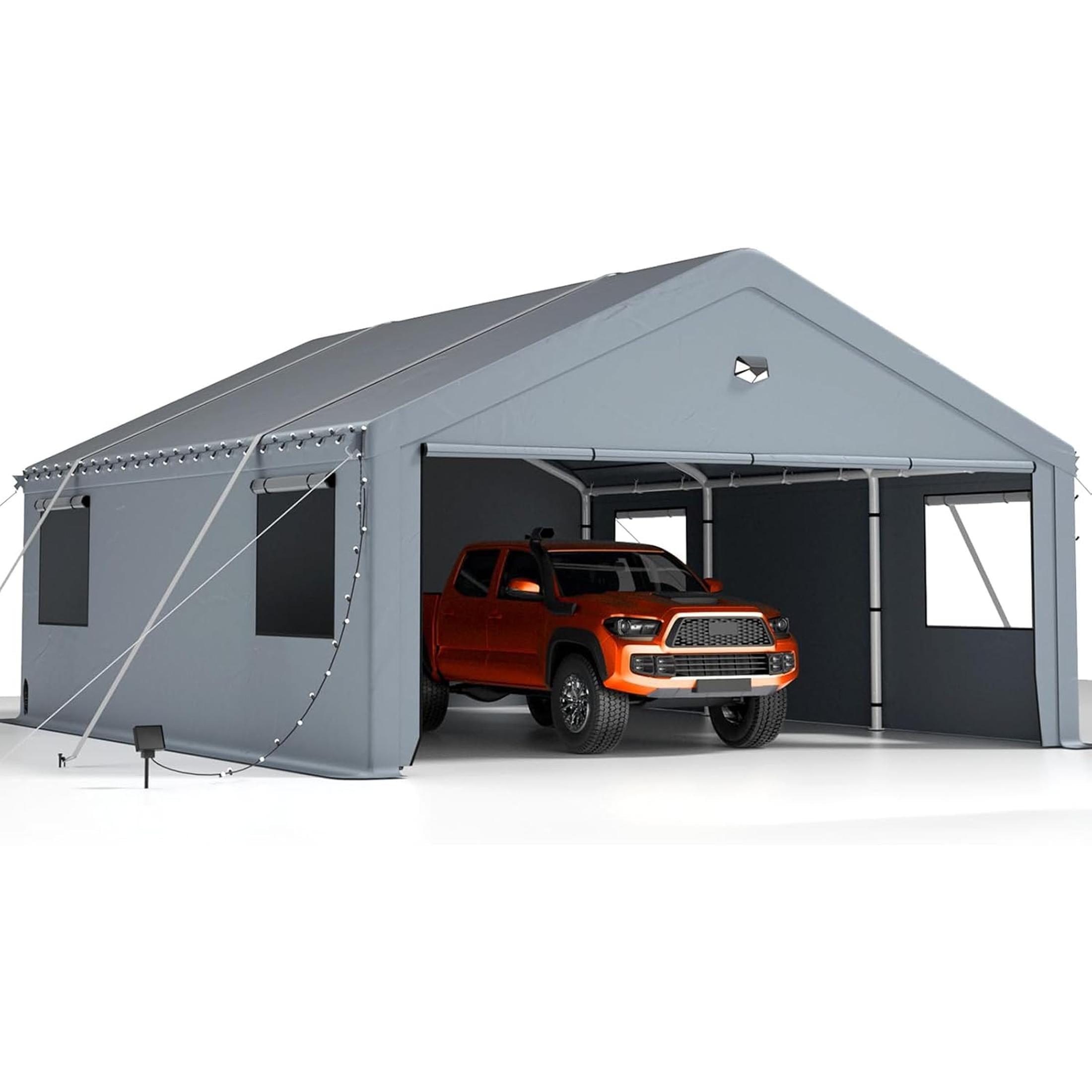 Carports 13X25 Heavy Duty，Car Ports with 180G Removable Side Walls ...