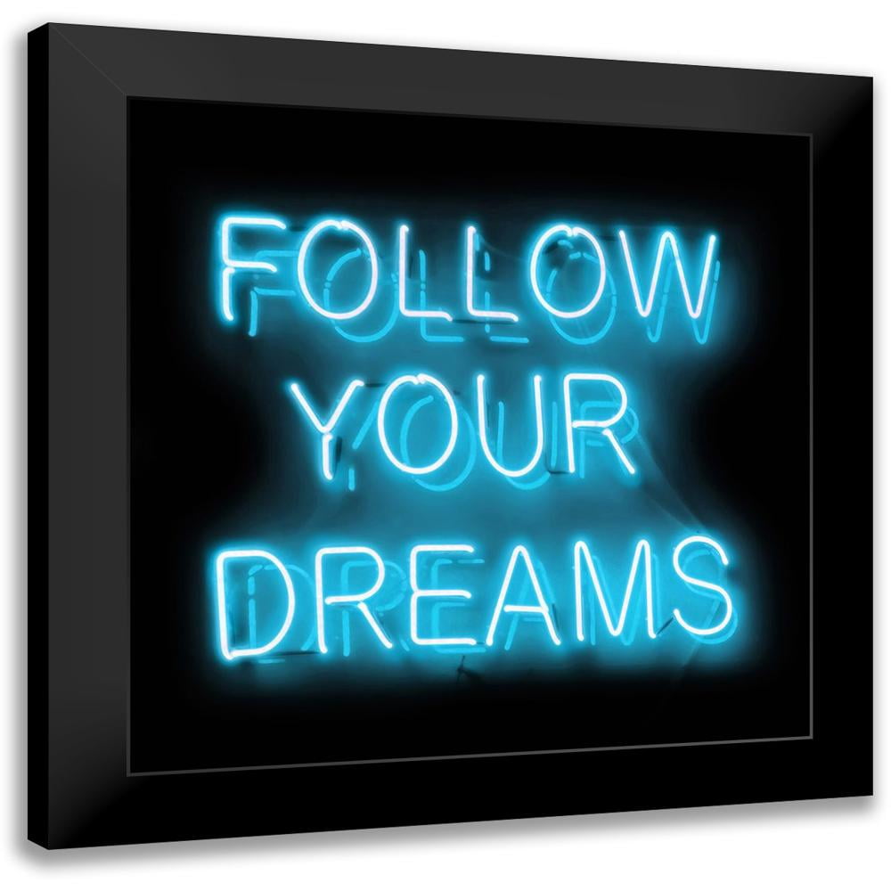 Carr, Hailey 15x15 Black Modern Framed Museum Art Print Titled - Neon ...