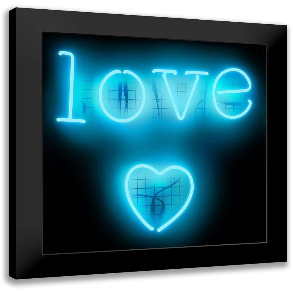 Carr, Hailey 15x15 Black Modern Framed Museum Art Print Titled - Neon ...
