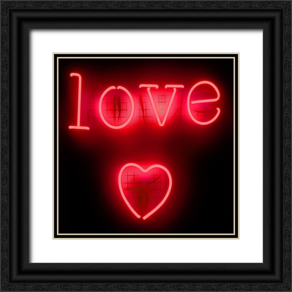 Carr, Hailey 15x15 Black Ornate Wood Framed with Double Matting Museum ...