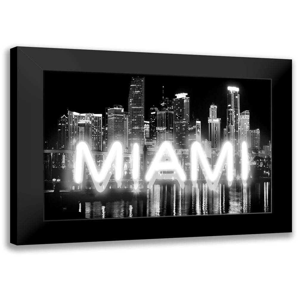 Carr, Hailey 24x17 Black Modern Framed Museum Art Print Titled - Neon ...
