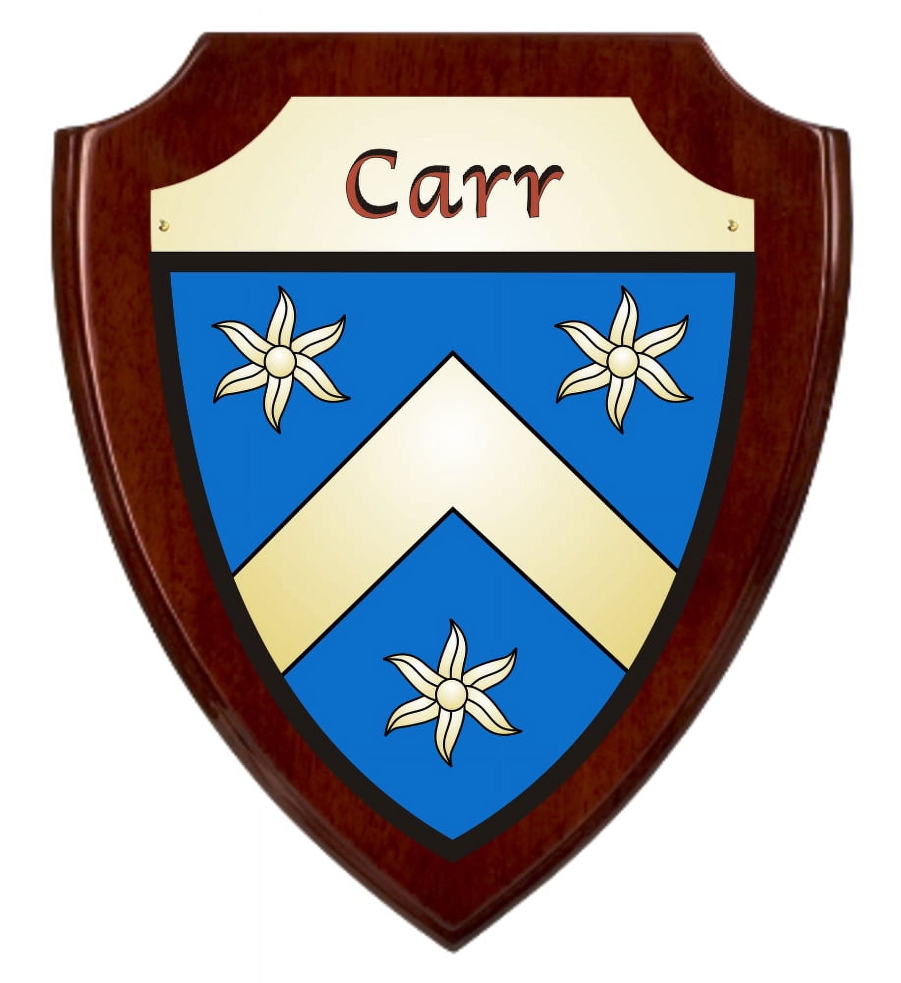 Carr Irish Coat of Arms Shield Plaque - Rosewood Finish - Walmart.com
