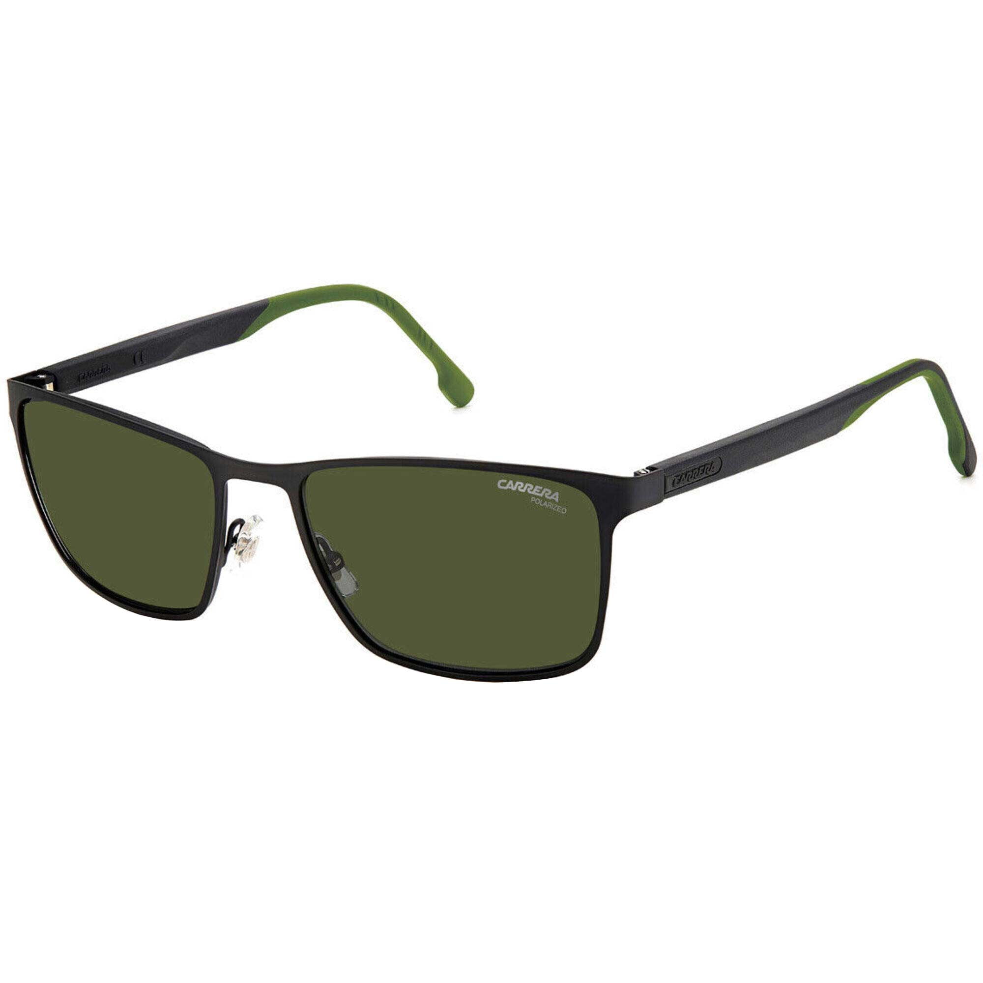 Carrera 8048/S 07ZJ Men's Black Green Rectangular Frame Sunglasses ...