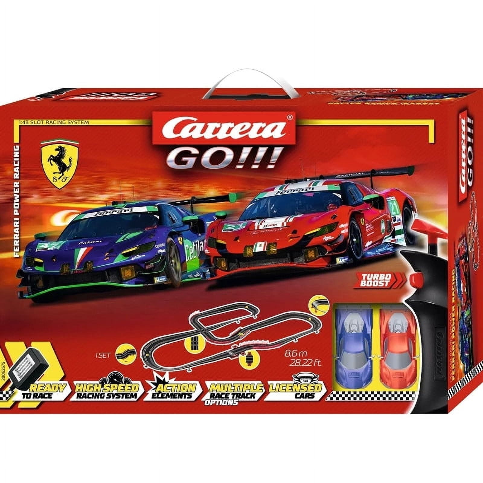 Carrera Go Ferrari Racing Power Slot Car Racing Set - Walmart.com
