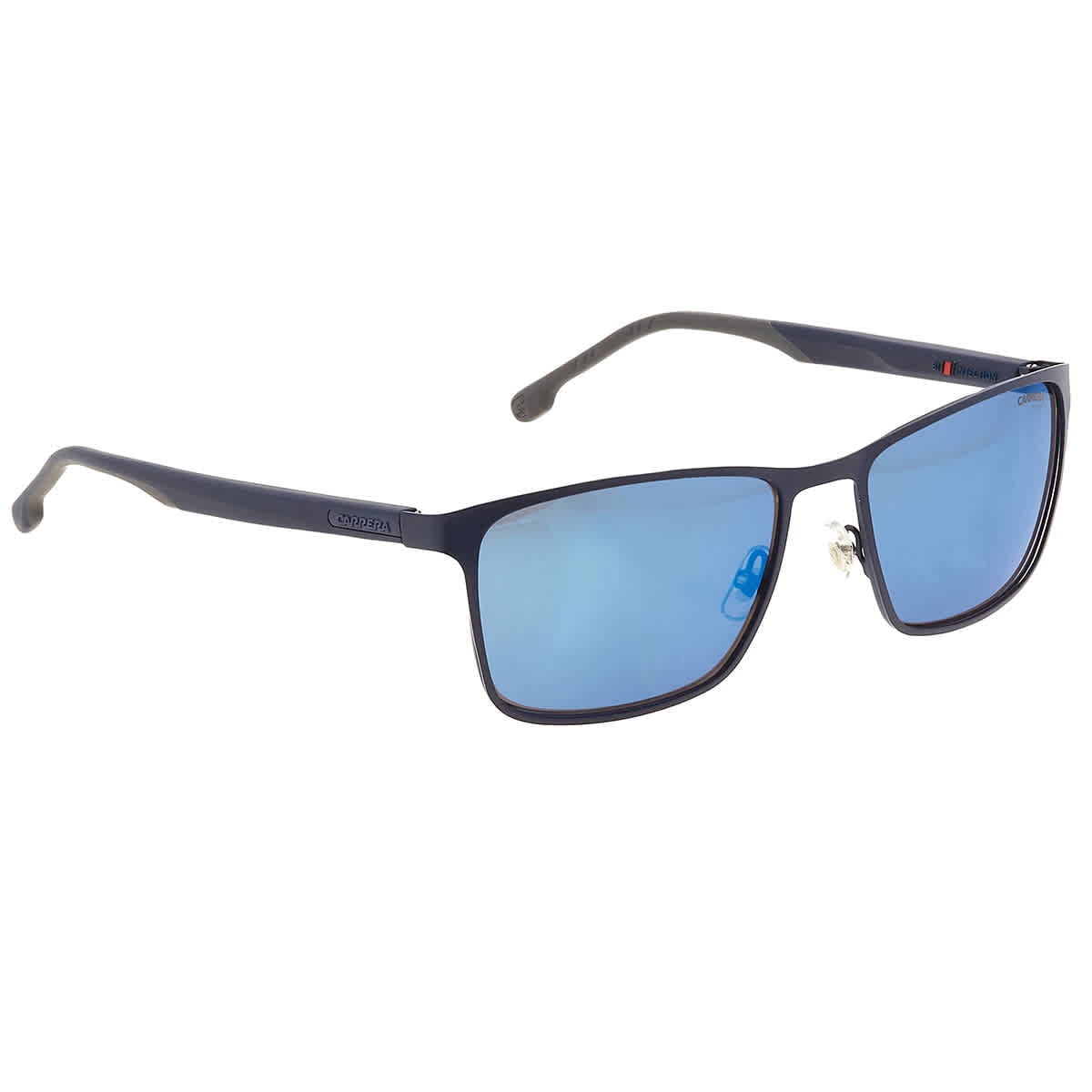 Carrera Grey Blue Mirror Rectangular Men's Sunglasses CARRERA 8046/S ...