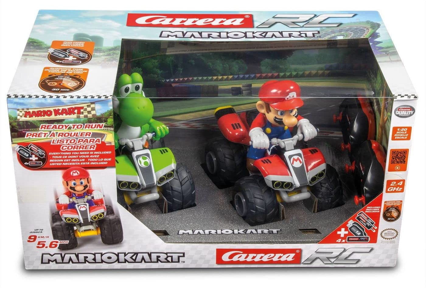 Carrera RC Mario Kart Quad Twin Pack - Mario and Yoshi - Walmart.com