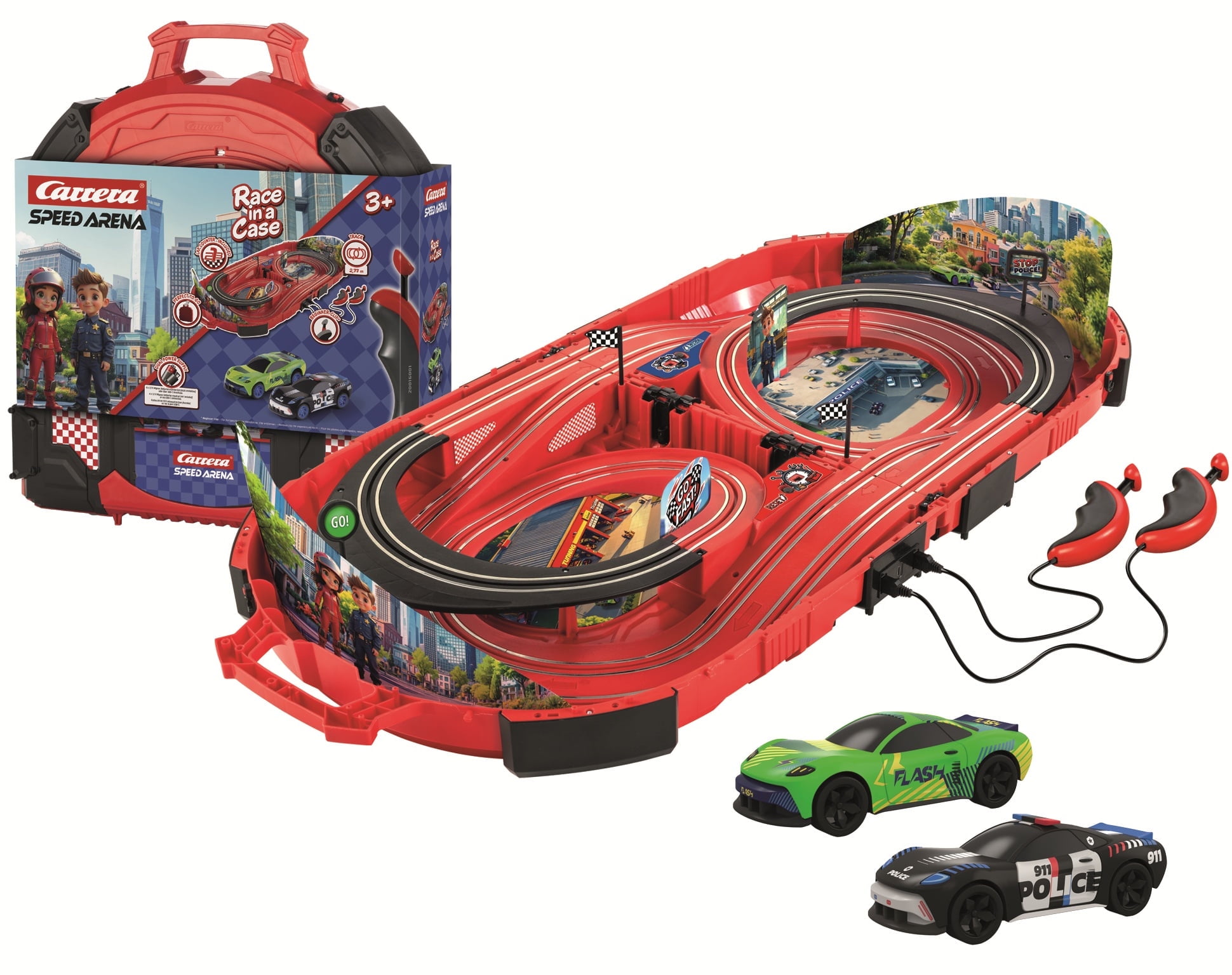 Carrera Speed Arena Police Chase - Portable Slot Car Race Track ...