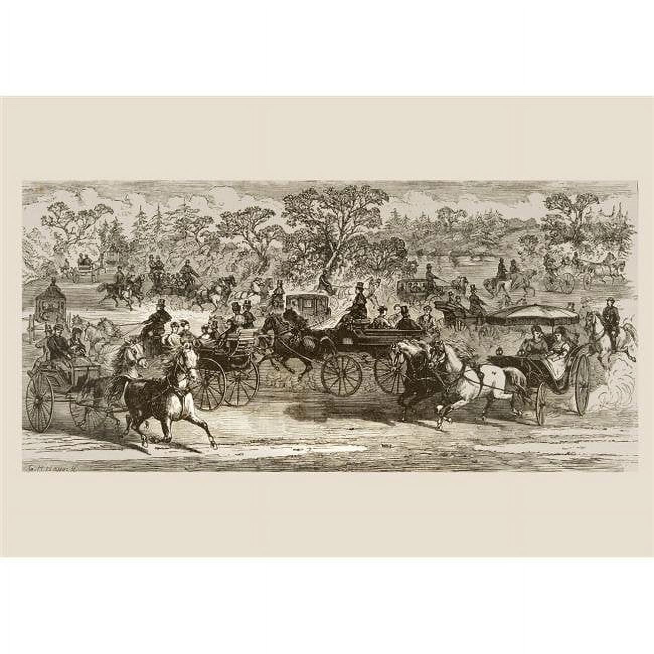 Carriages In Central Park New York In 1870S From American Pictures ...