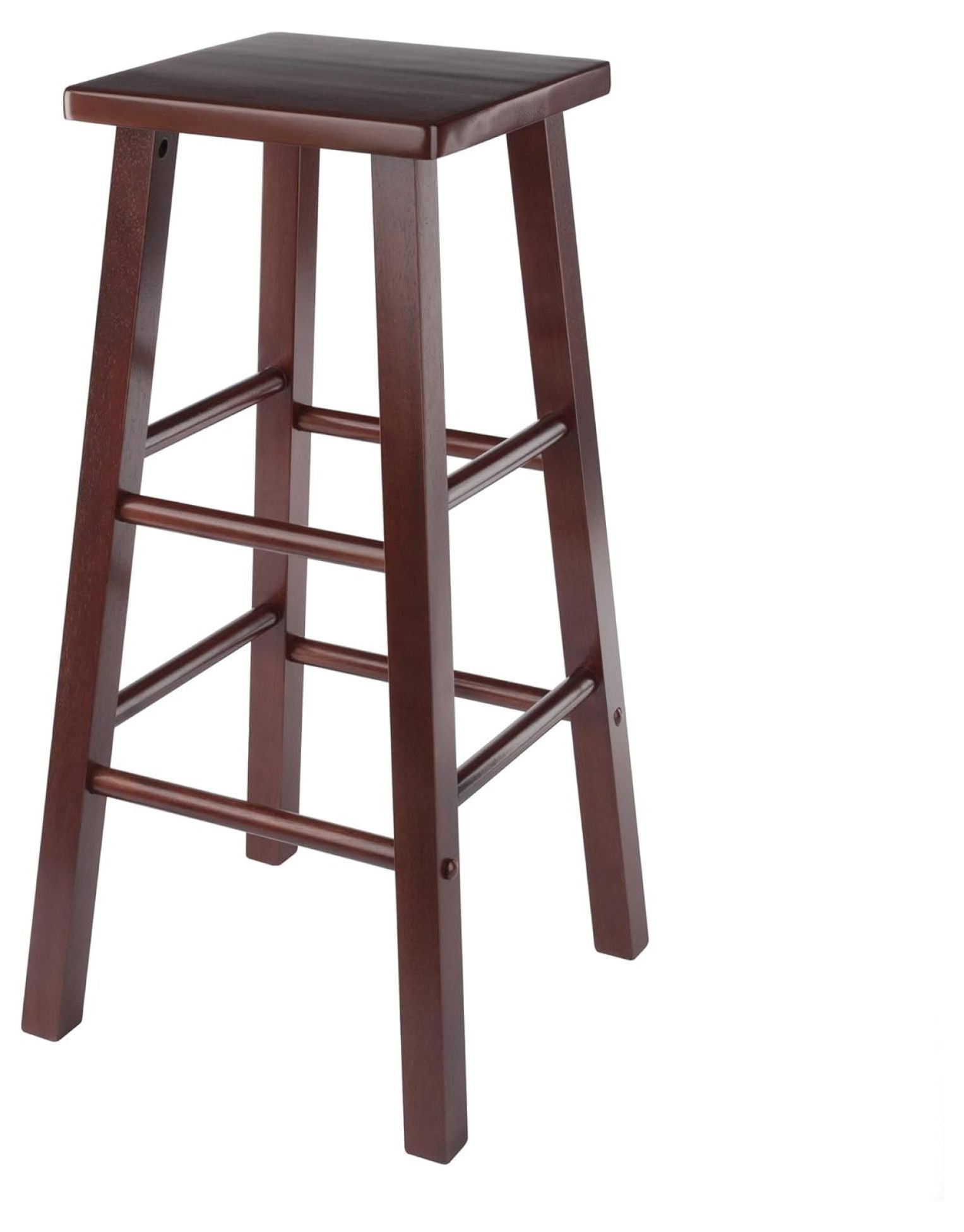 Carrick Bar Stool, 29In Height, Solid Wood, Walnut Finish - Walmart.com