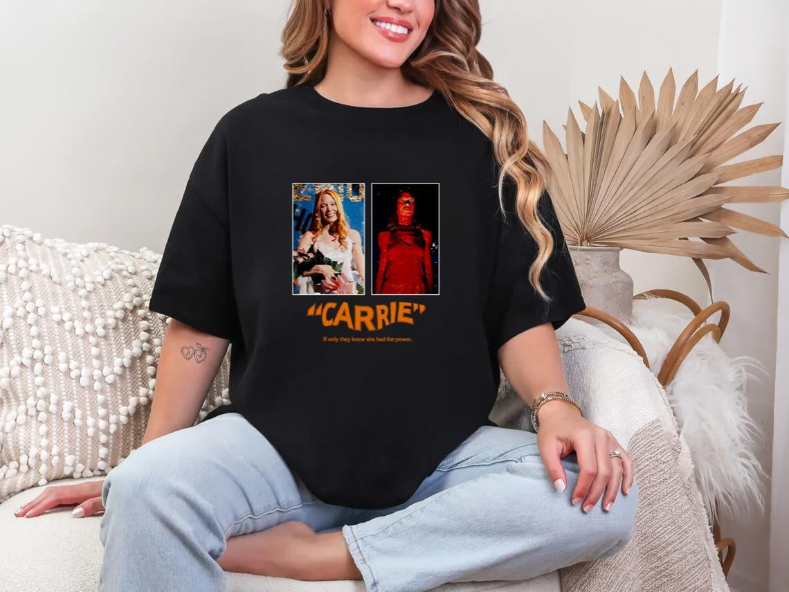 Carrie 1976 T-Shirt with Stephen King Horror Movie Poster Graphic, for ...
