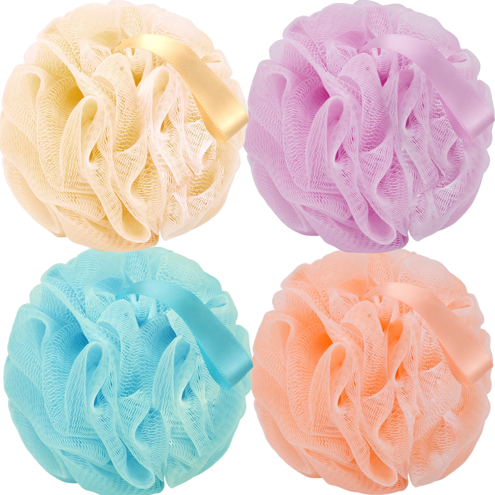 Carrie Joe Bath Loofah Sponge Back Scrubber Shower Sponge Soft Mesh ...