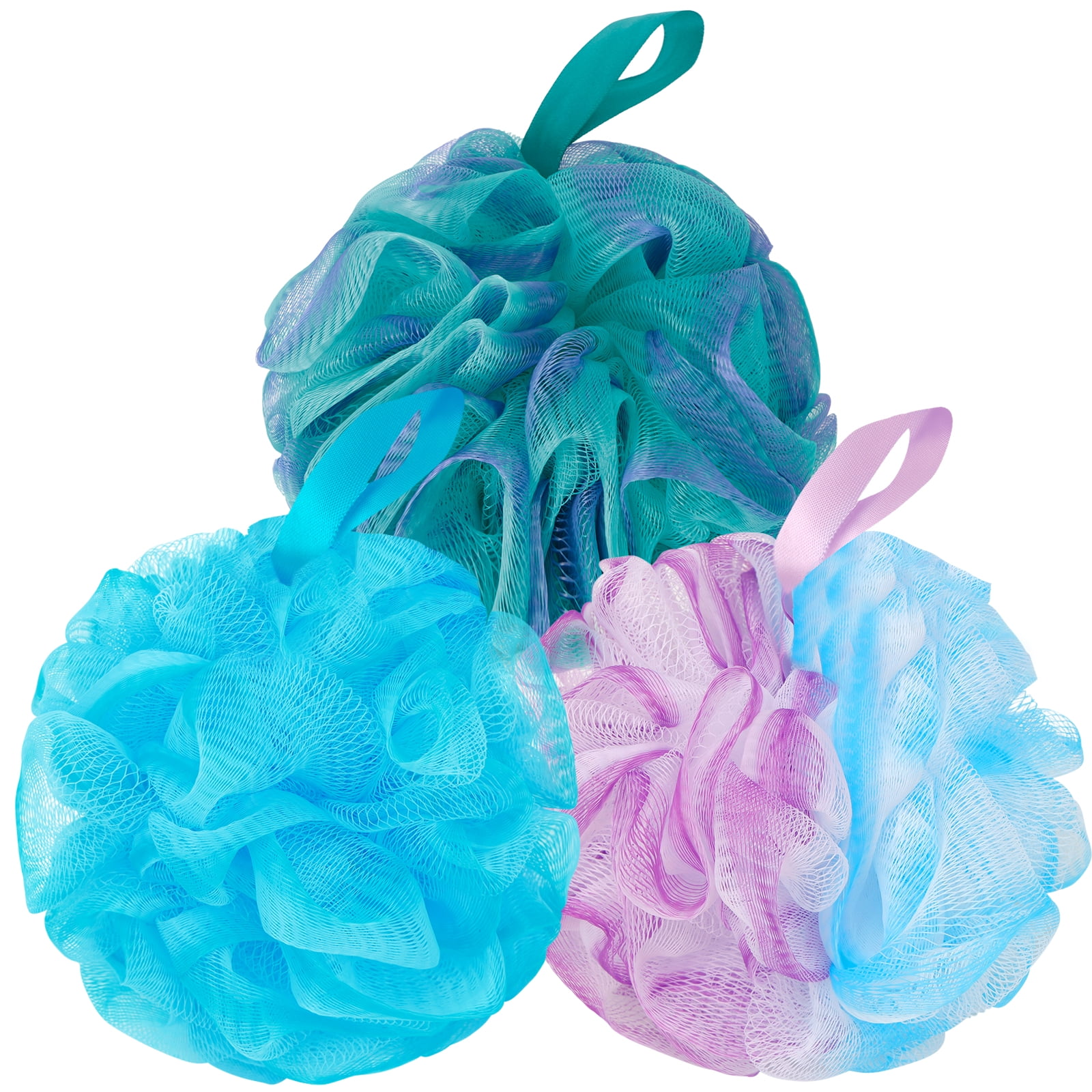 Carrie Joe Bath Loofah Sponge Soft Mesh Shower Puffs for Body Wash Bath ...
