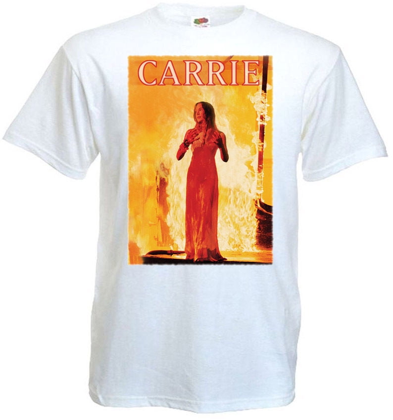 Carrie v.9 T shirt white horror movie poster all sizes S-5XL - Walmart.com