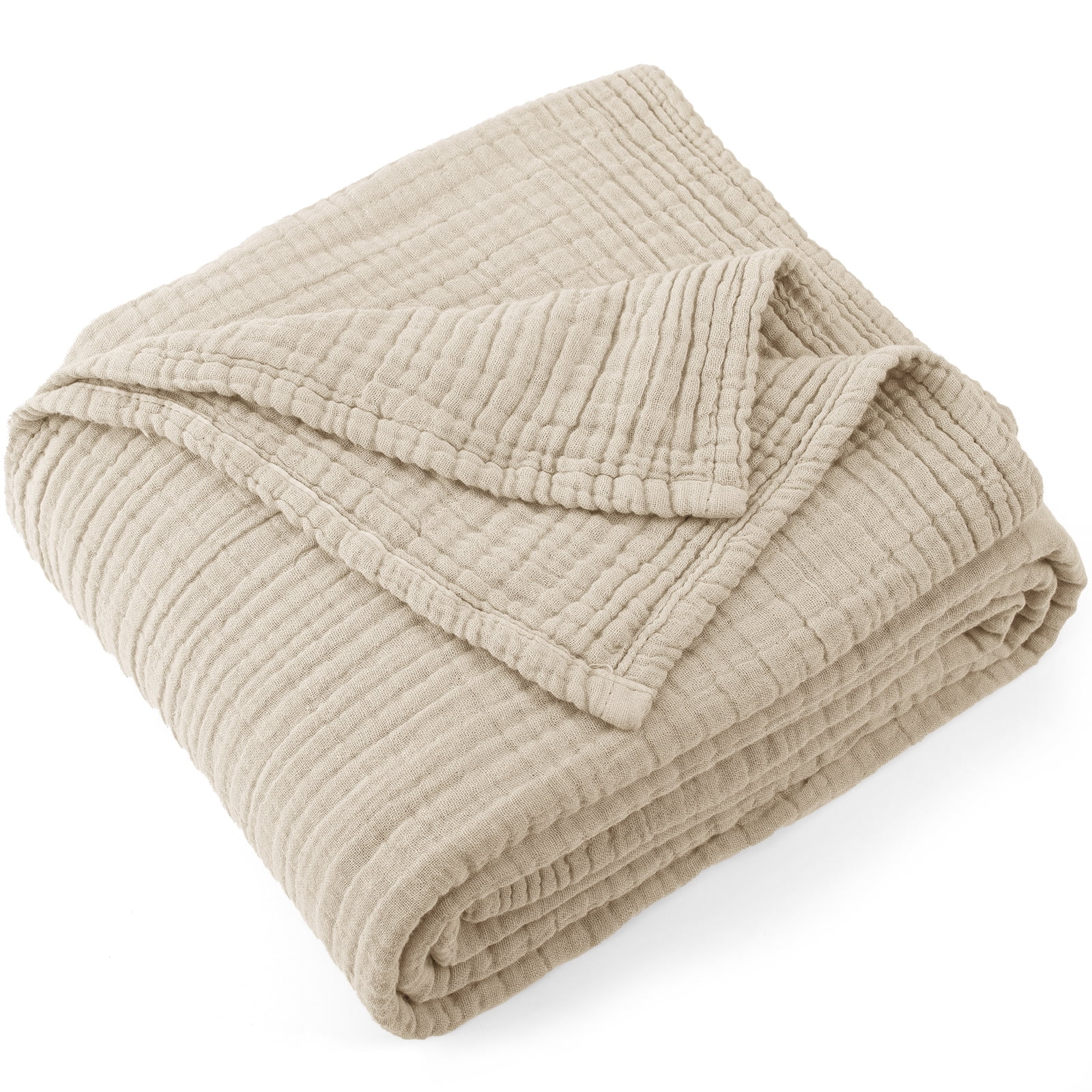 Carriediosa 100% Cotton Muslin Throw Blanket Gauze Blankets Soft for ...