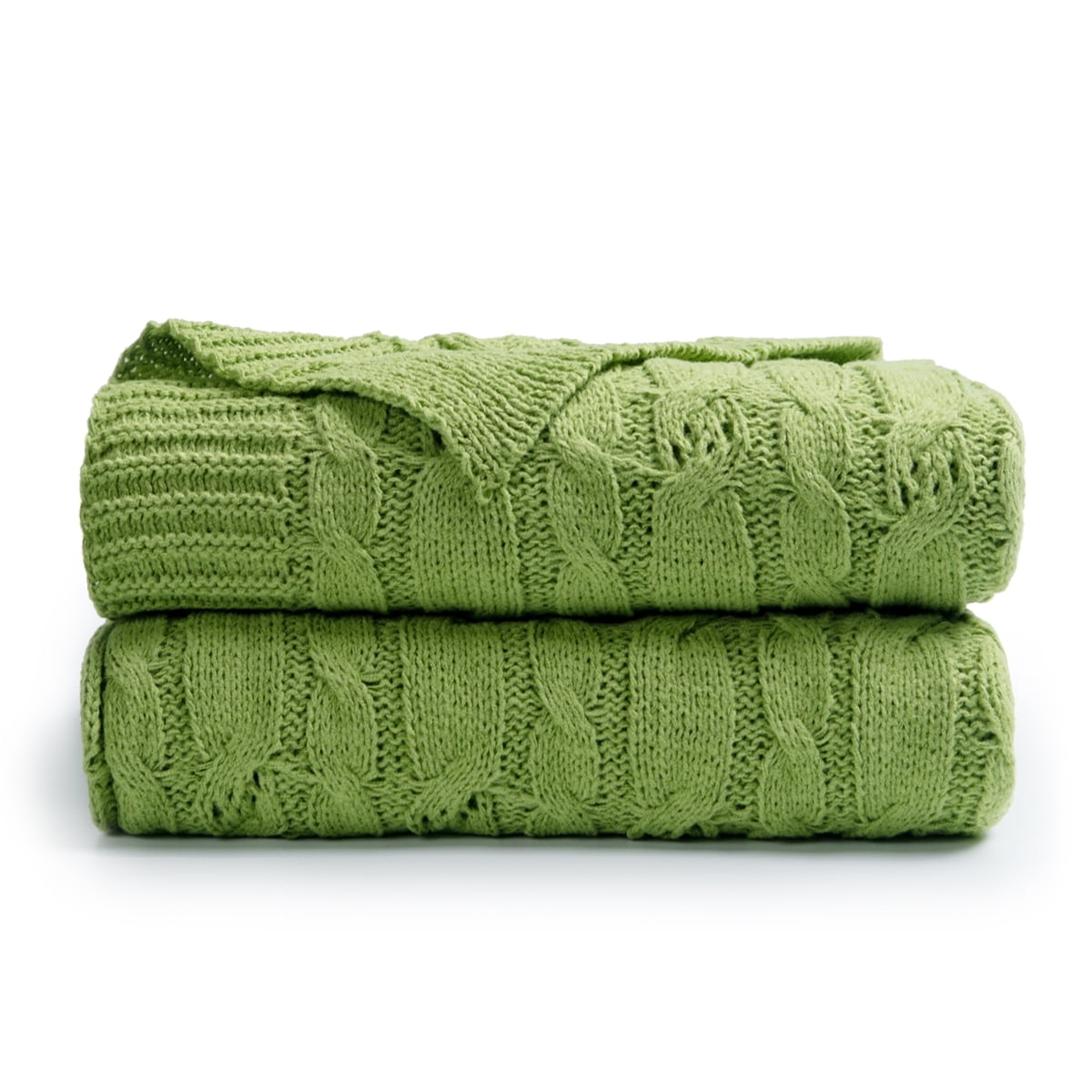 Carriediosa Cable Knit Throw Blanket Farmhouse Decor for Couch Chair ...