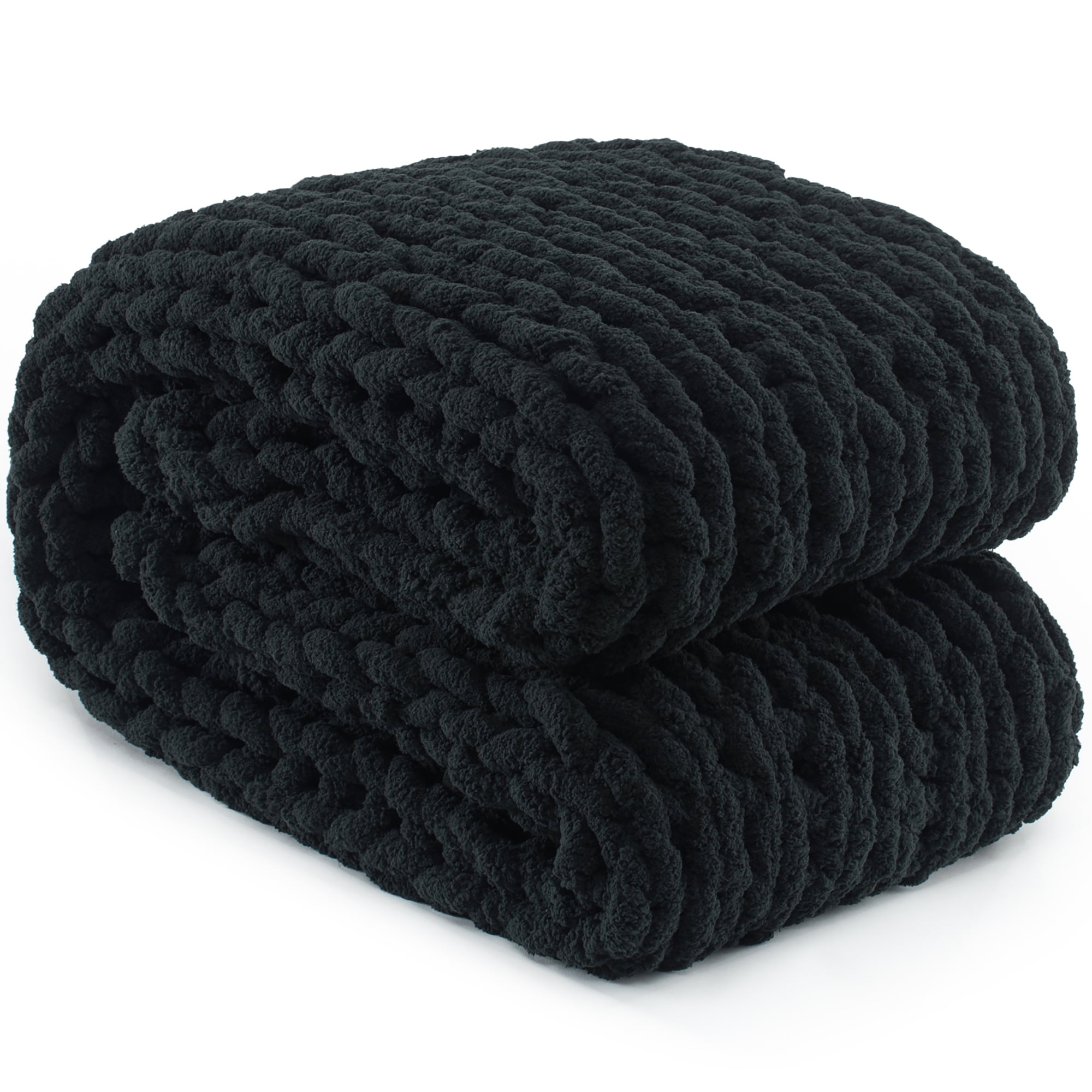 Carriediosa Chunky Knit Throw Blanket Handmade Soft Throws for Couch ...