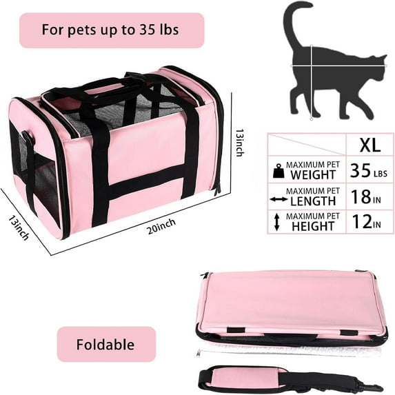 Carrier Large Dog Cat Carriers Puppies up to 30Lbs, Big Dog Carrier ...