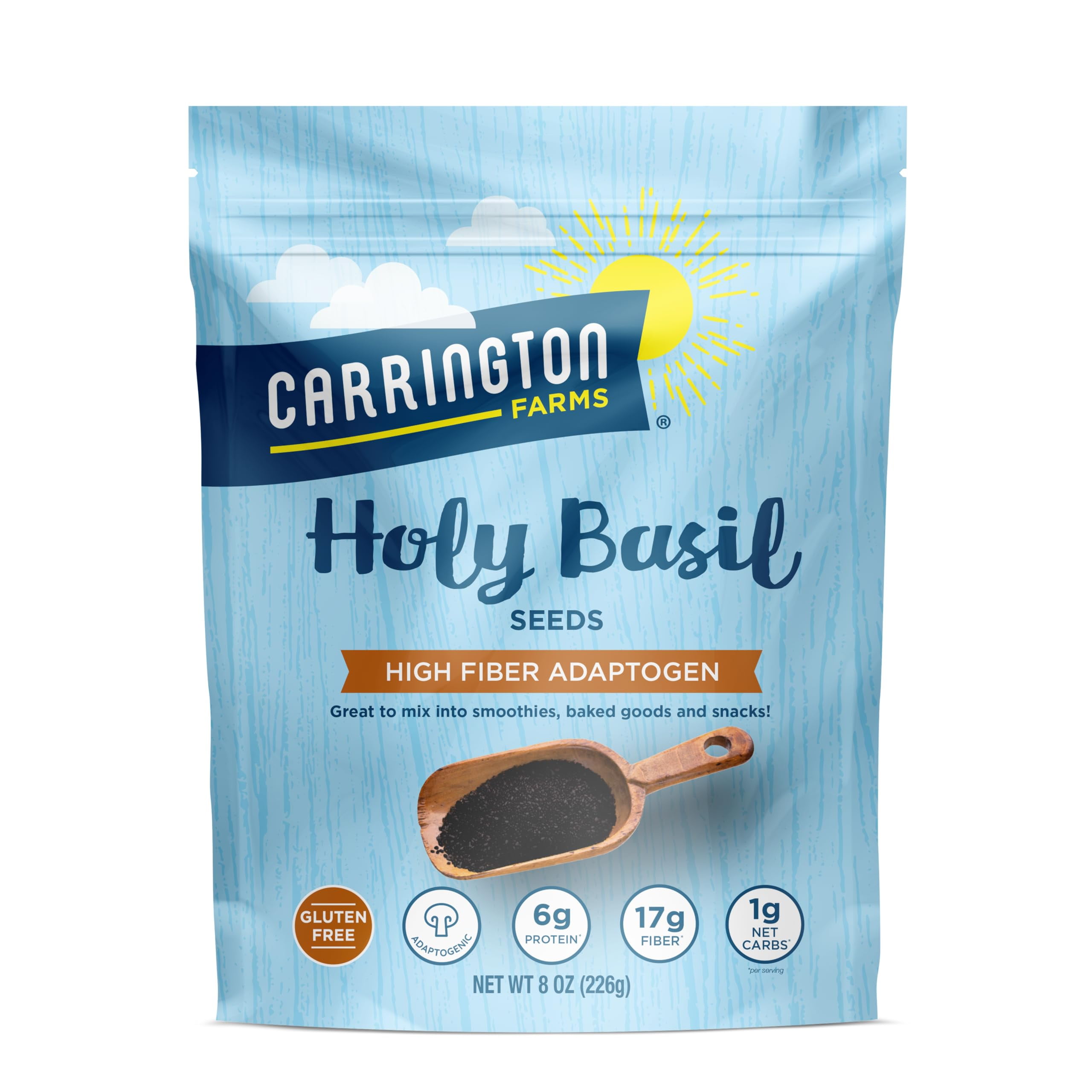 Carrington Farms Holy Basil Seeds - Gluten Free, Paleo, Keto, High ...