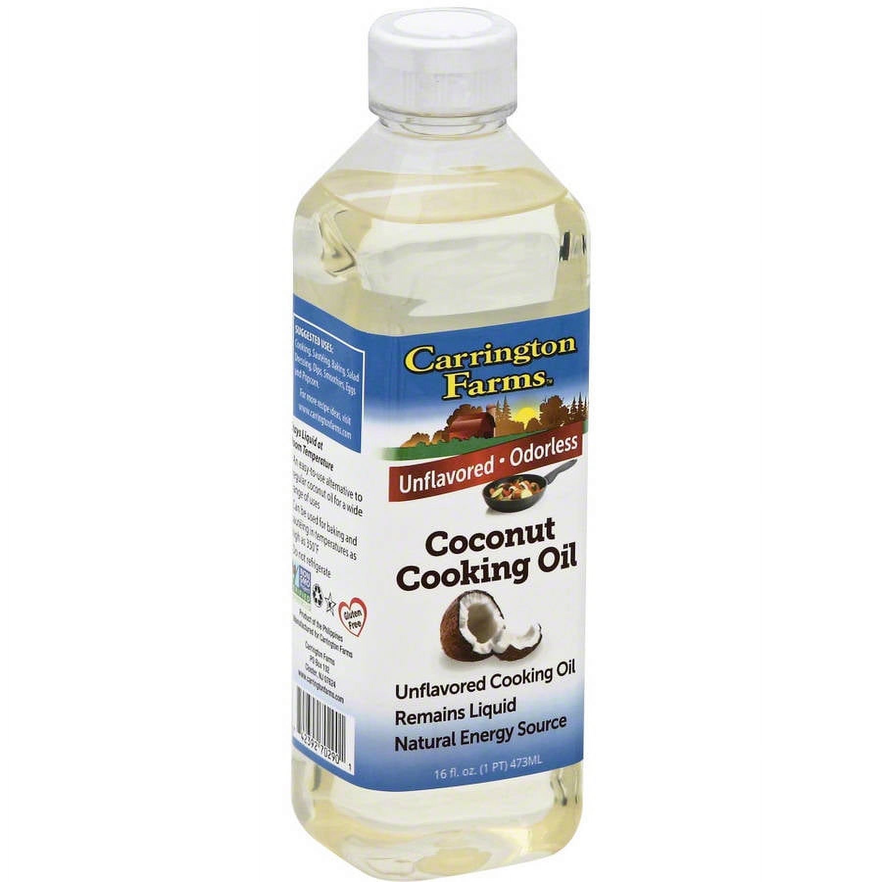 Carrington Farms Organic Coconut Cooking Oil, 16 oz, (Pack of 6 ...