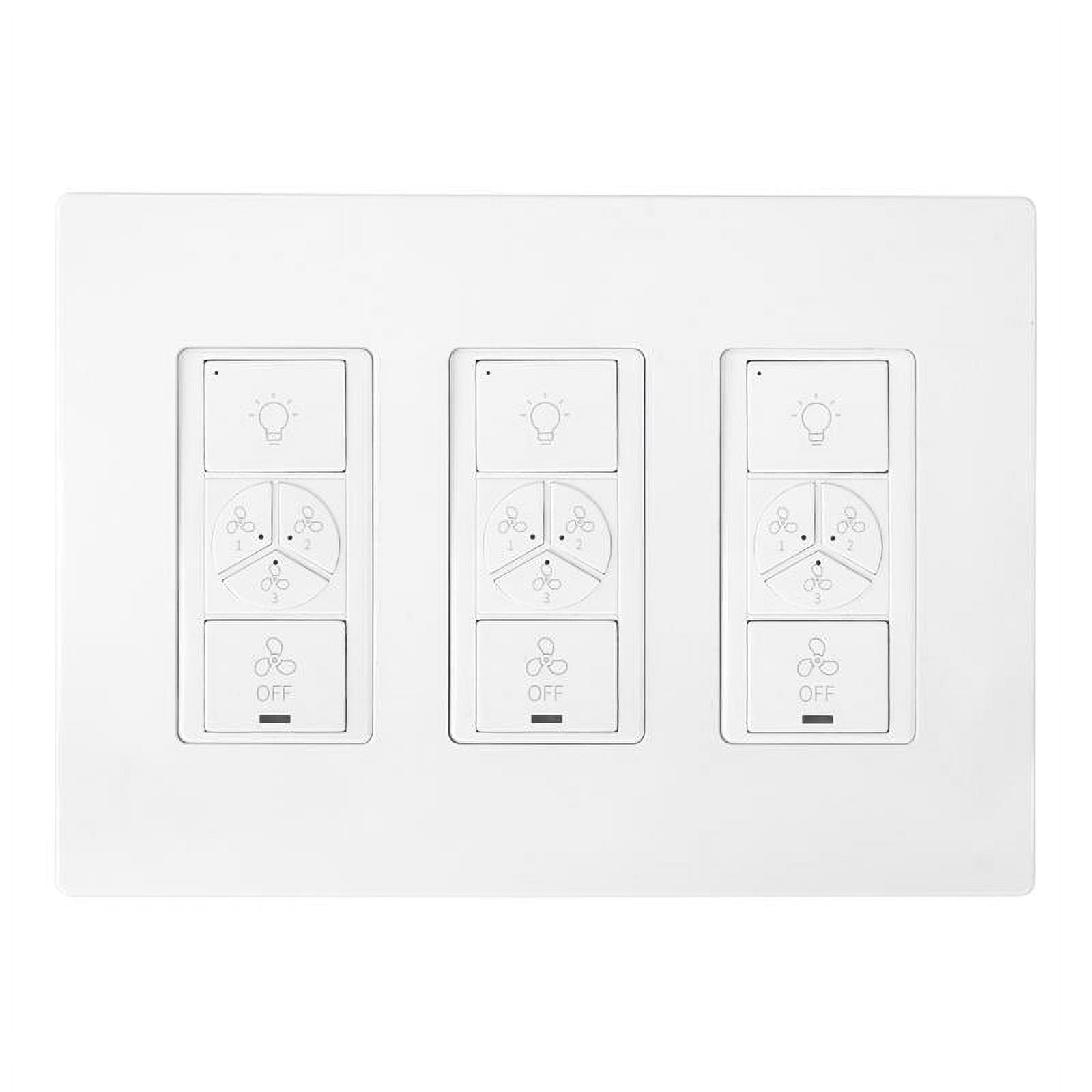 Carro Pioneer 4.75" 3-Gang Modern Plastic AC Ceiling Fan Smart Switch ...