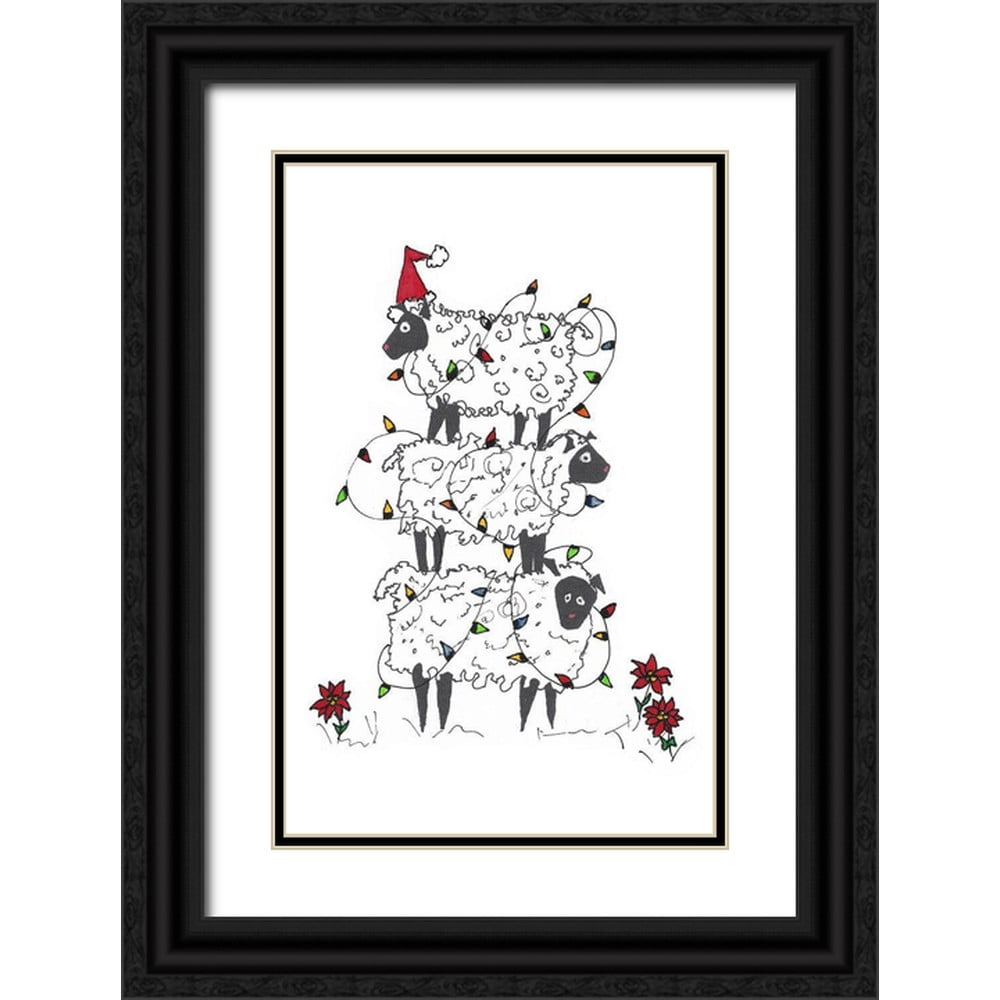 Carroccio, Lisa 13x18 Black Ornate Wood Framed with Double Matting ...