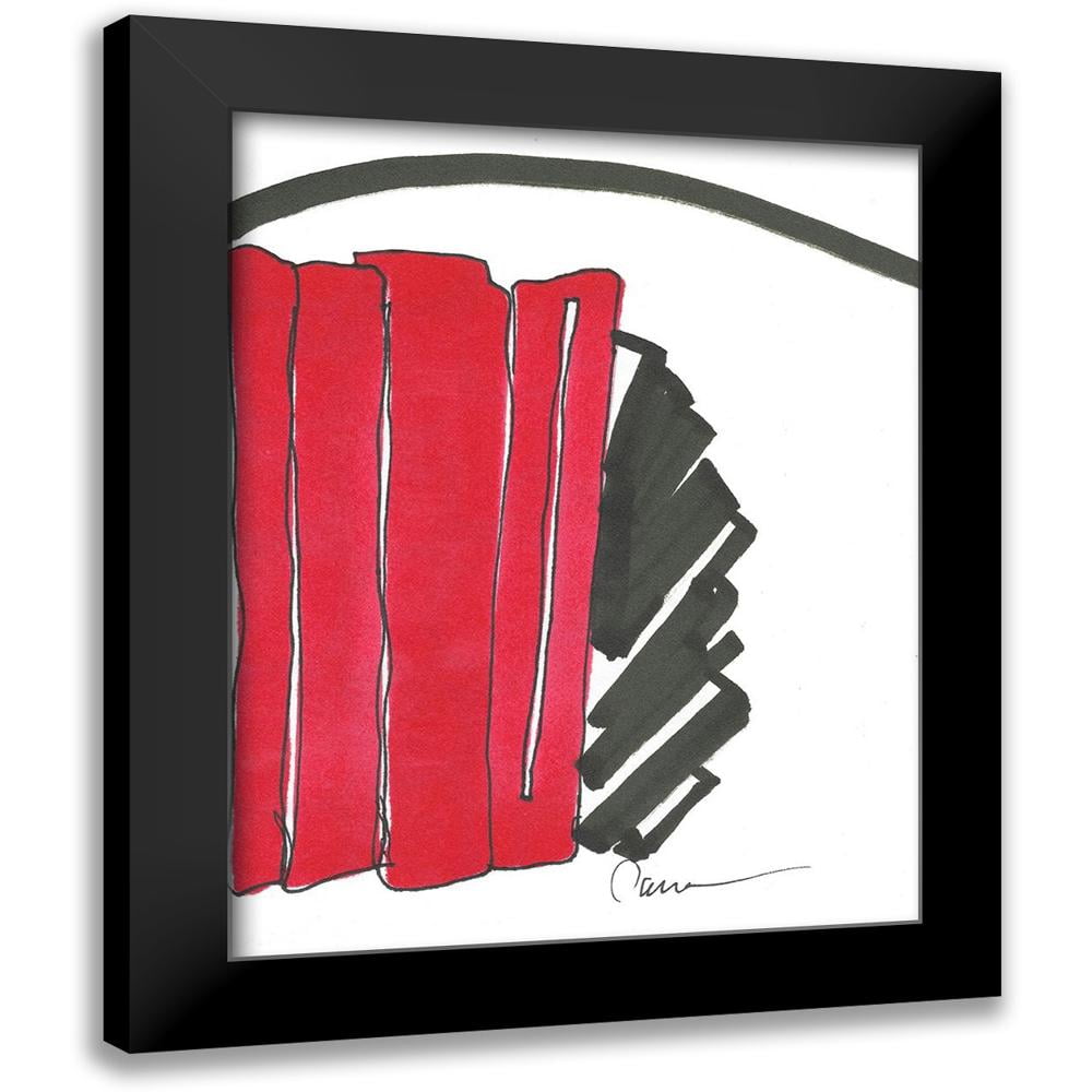 Carroccio, Lisa 20x24 Black Modern Framed Museum Art Print Titled - Red ...
