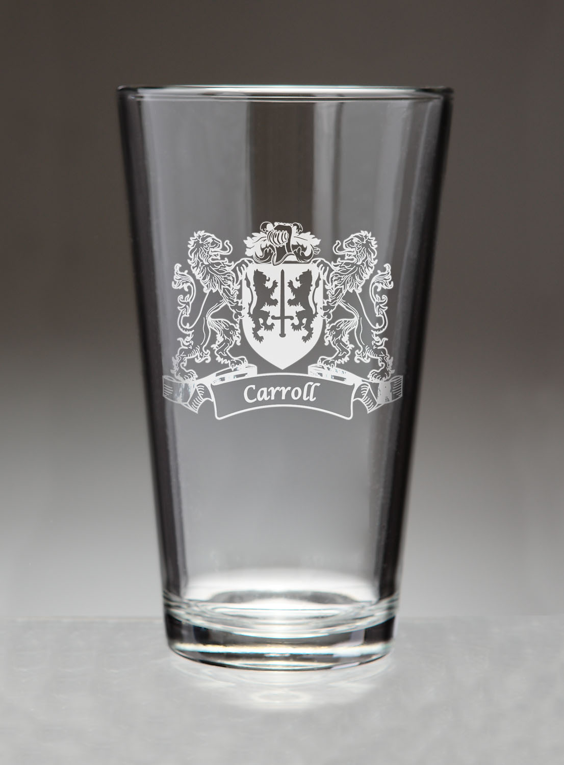Carroll Irish Coat of Arms Lions Pint Glasses (Sand Etched) - Walmart.com