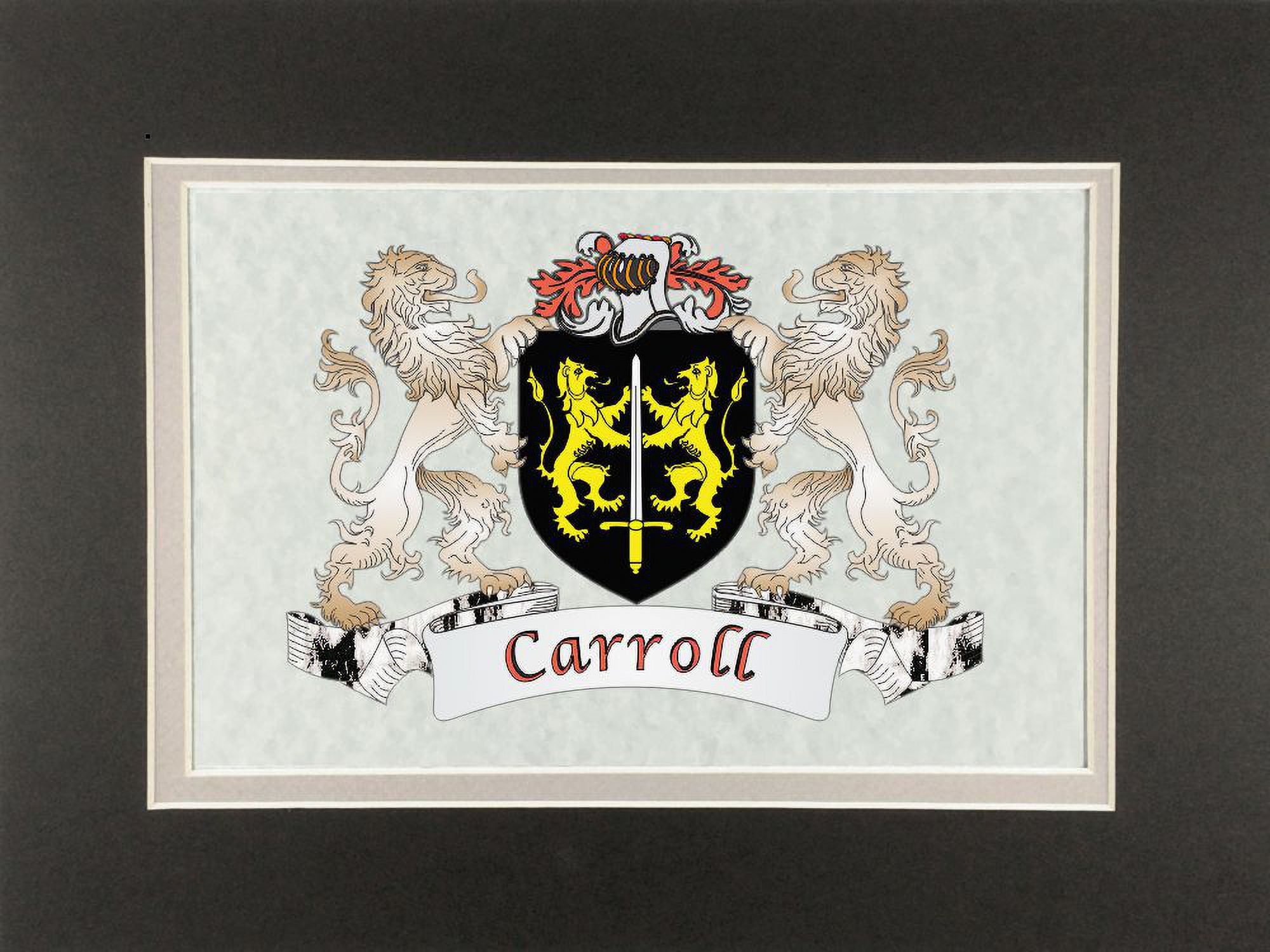 Carroll Irish Coat of Arms Print - Frameable 9" x 12" - Walmart.com