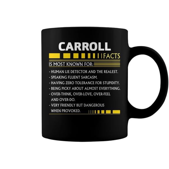 Carroll Name Gift Carroll Facts Coffee Mugs - Walmart.com