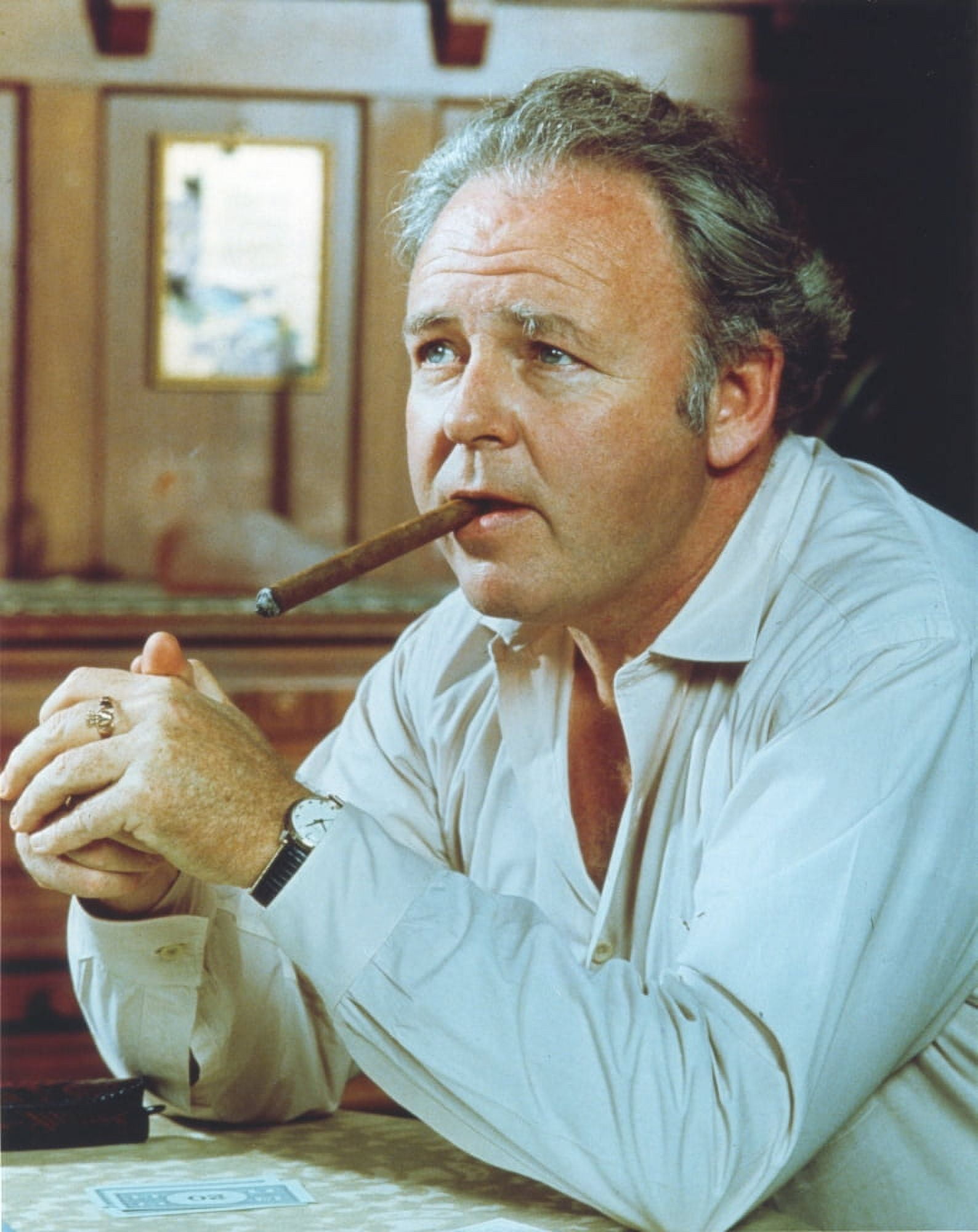 Carroll O'Connor in White Long Sleeves With Cigarette Photo Print (24 x ...