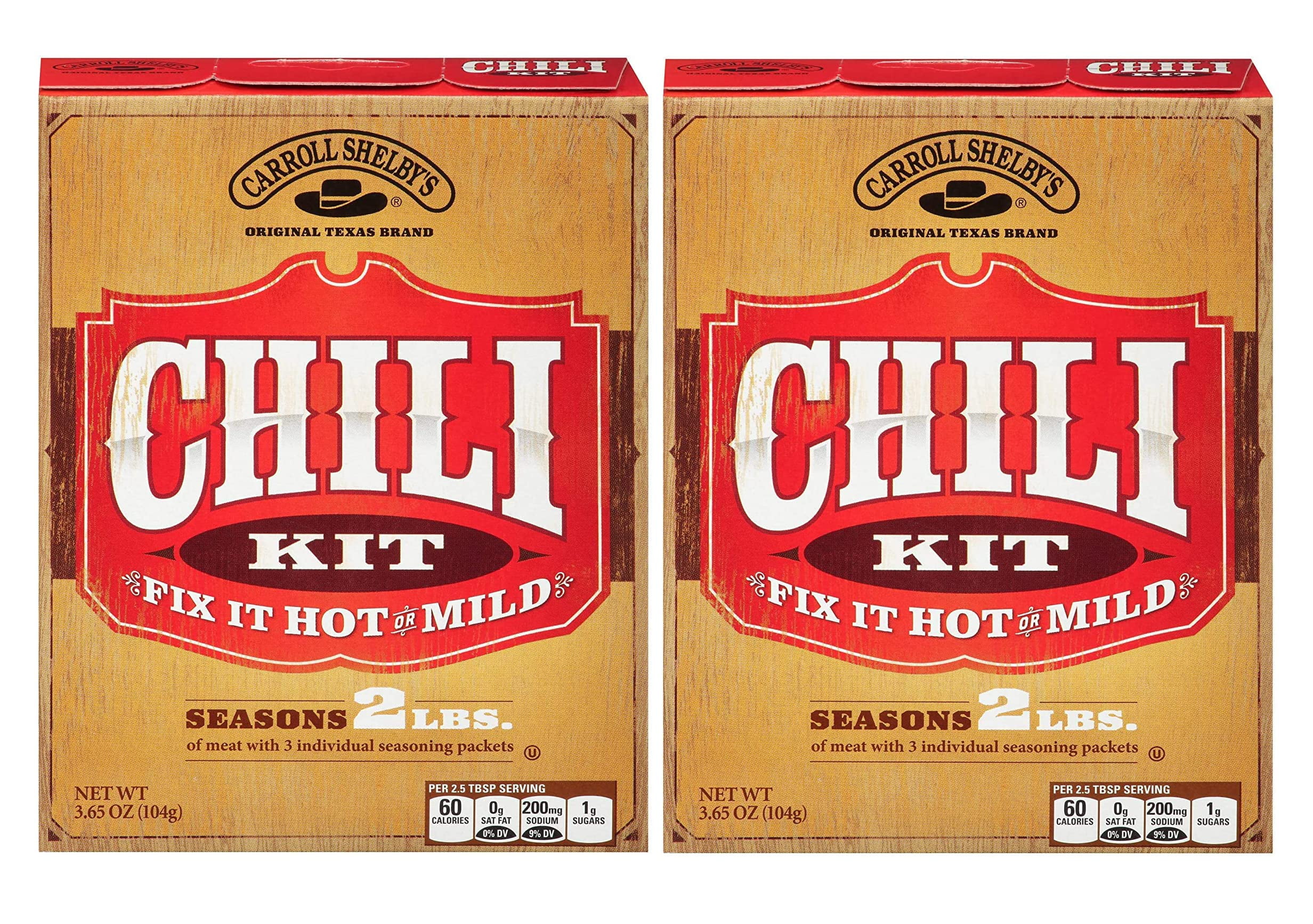 Carroll Shelby Chili Texas TMA2 Kit 3.65 OZ (Pack of 2) - Walmart.com