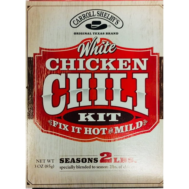Carroll Shelby's Mild Seasoning White Chicken Chili Mix Kit, 3-Pack 3 ...