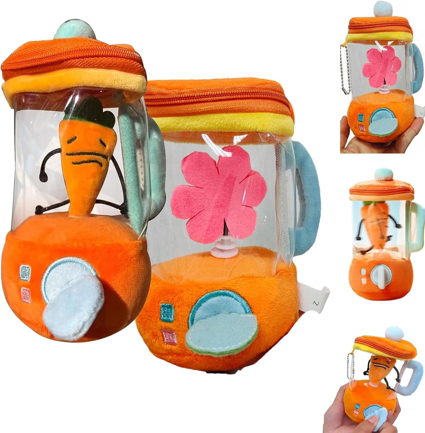 Carrot Blender Plush,Carrot Blender Toy,Plush Carrot Juicer Toy,Pull ...